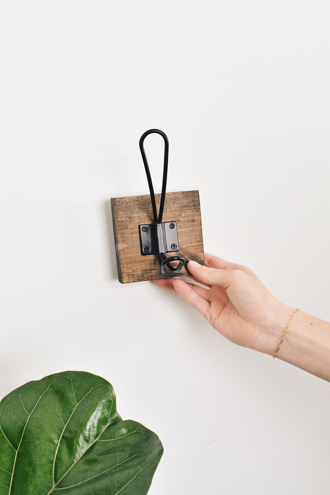 Single Hook, Black Metal Hook, Rustic Single Hook, Towel Hook, Bathroom ...