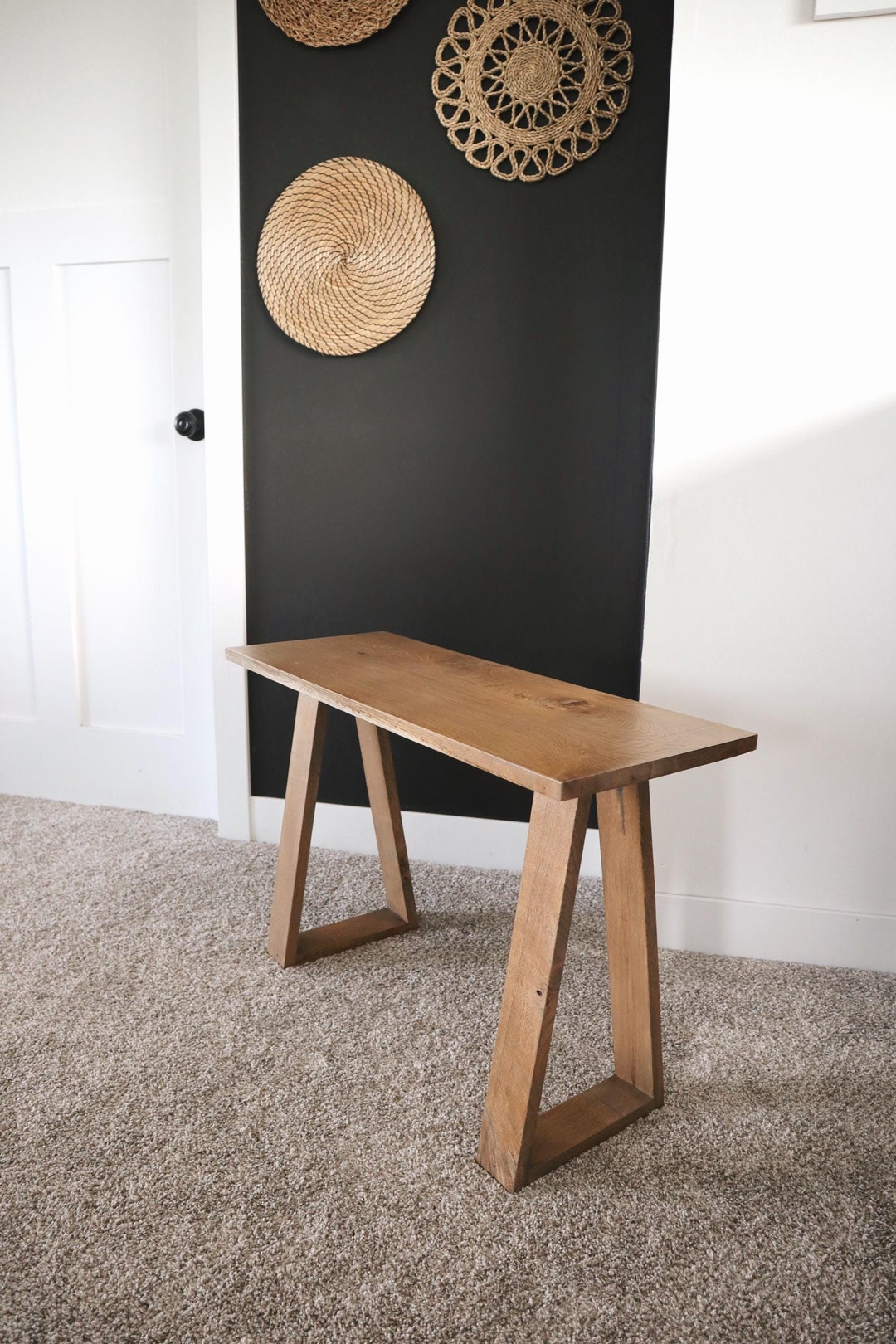 White Oak Bench, Wood Bench, Stained Wood Bench, Entryway Furniture ...