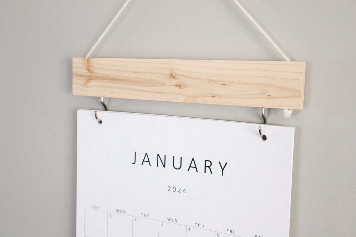 Wood Calendar With Hanger, Monthly Wall Planner - Etsy