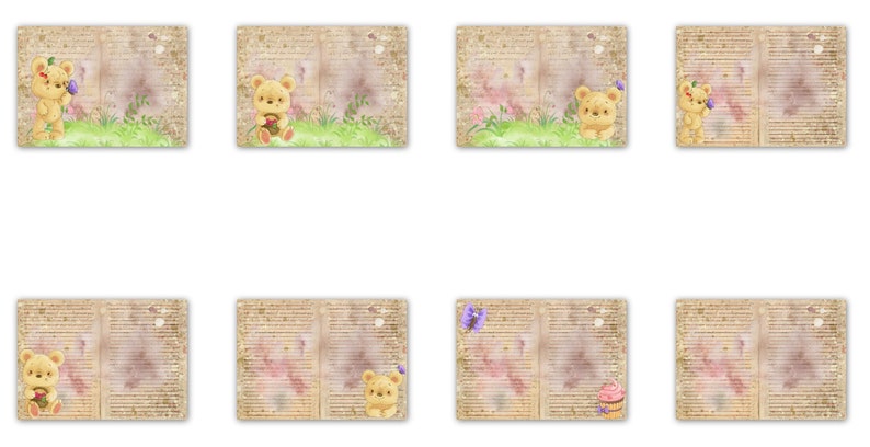 Cute Little Bear Junk Journal Kit Instant Download Printable - Etsy