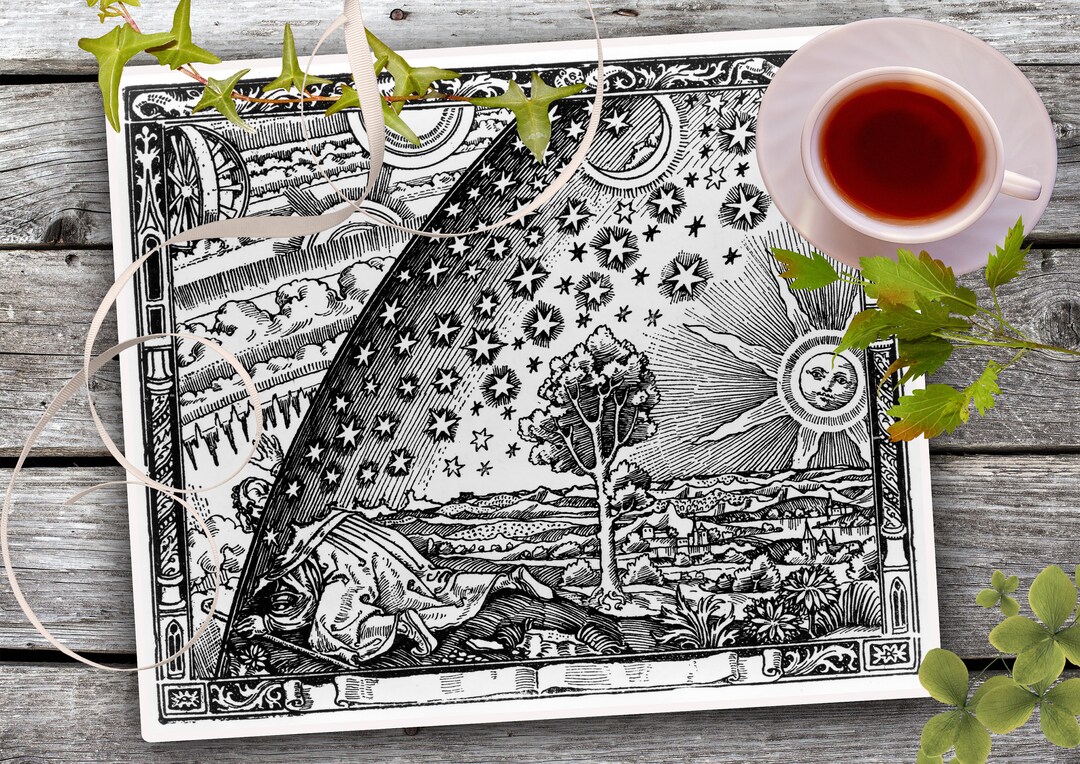 Flammarion Engraving BW , POSTER Instant Downloads - Etsy