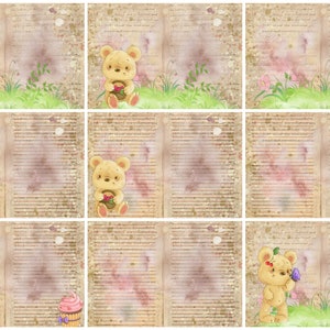 Cute Little Bear Junk Journal Kit Instant Download Printable - Etsy