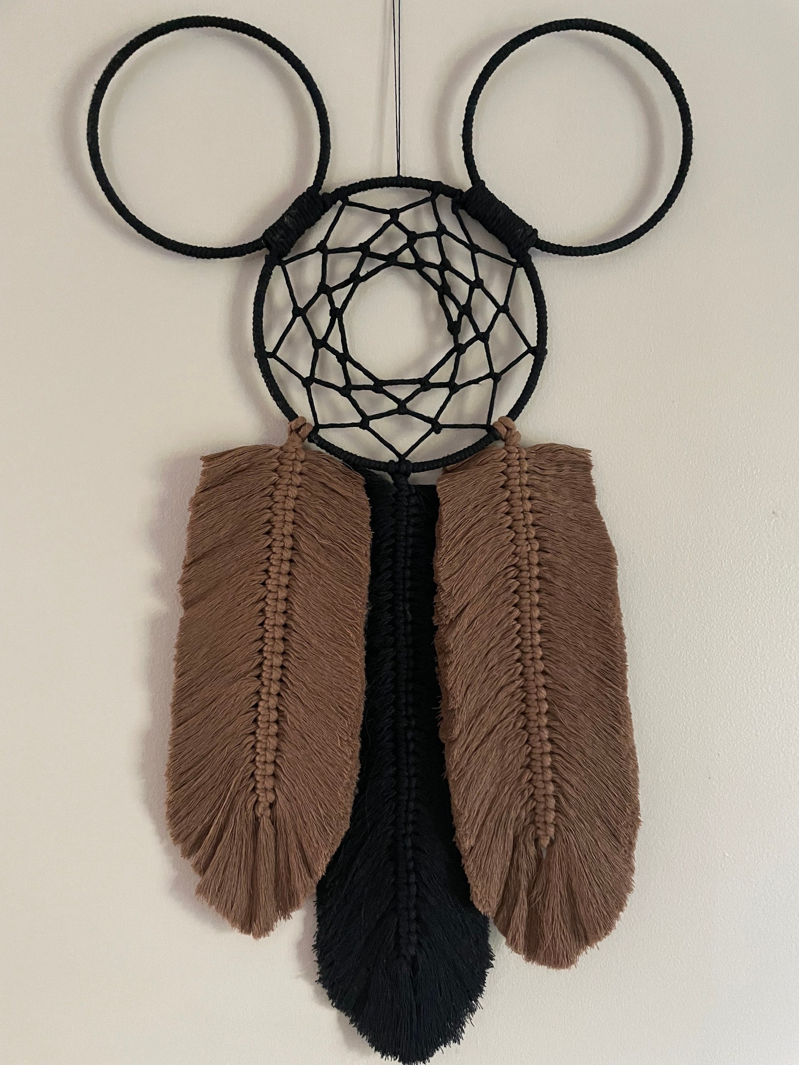LARGE Mickey Macrame Mouse Traditional Dreamcatcher - Etsy