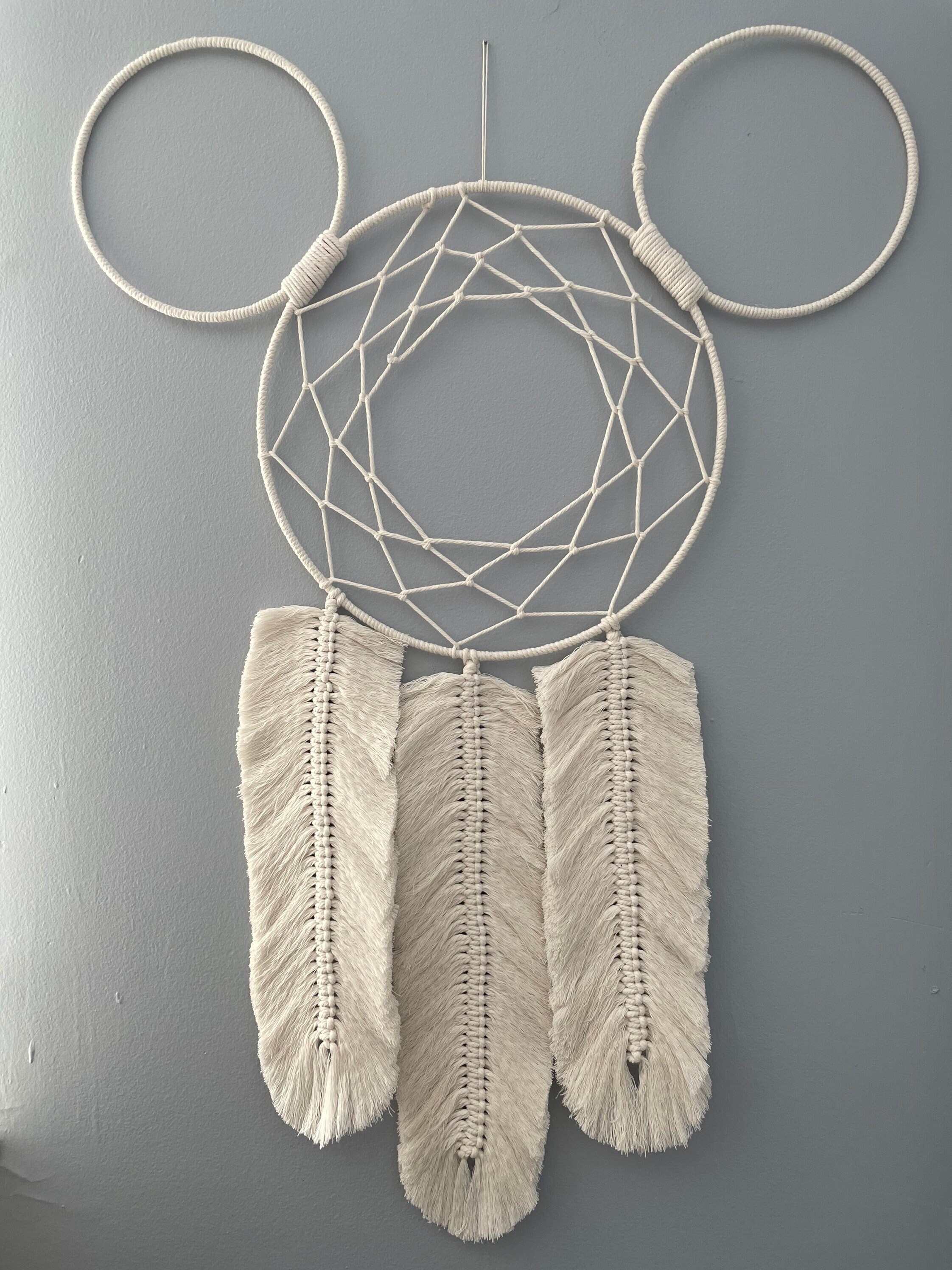 XL Mickey Macrame Dreamcatcher - Etsy