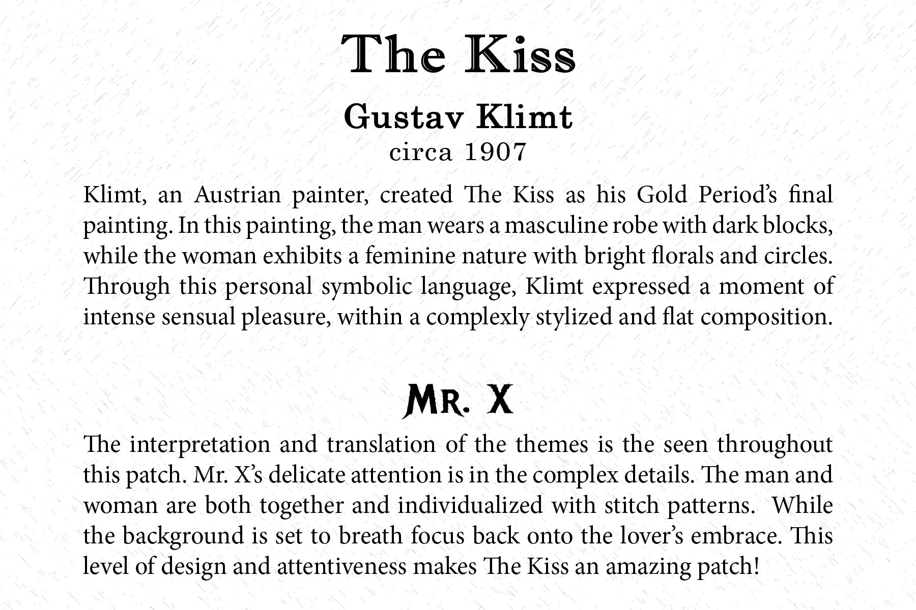 The Kiss Embroidered Patch With Walnut Frame | Etsy