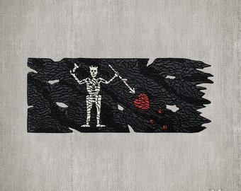 Blackbeard Flag Patch - Etsy