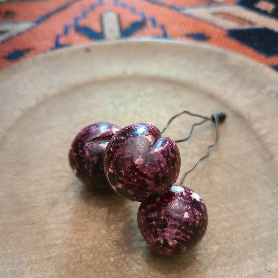 Antique Stone Cheeries,primitive,stone Fruit - Etsy