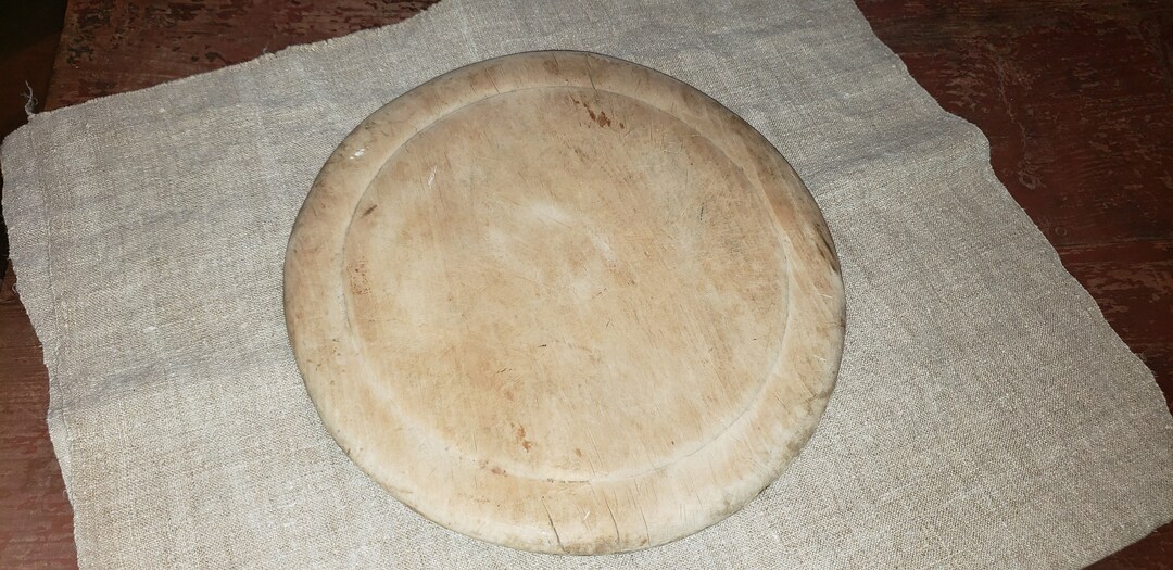Antique Wood Cutting Board,primitive,patina,round Wooden Board - Etsy