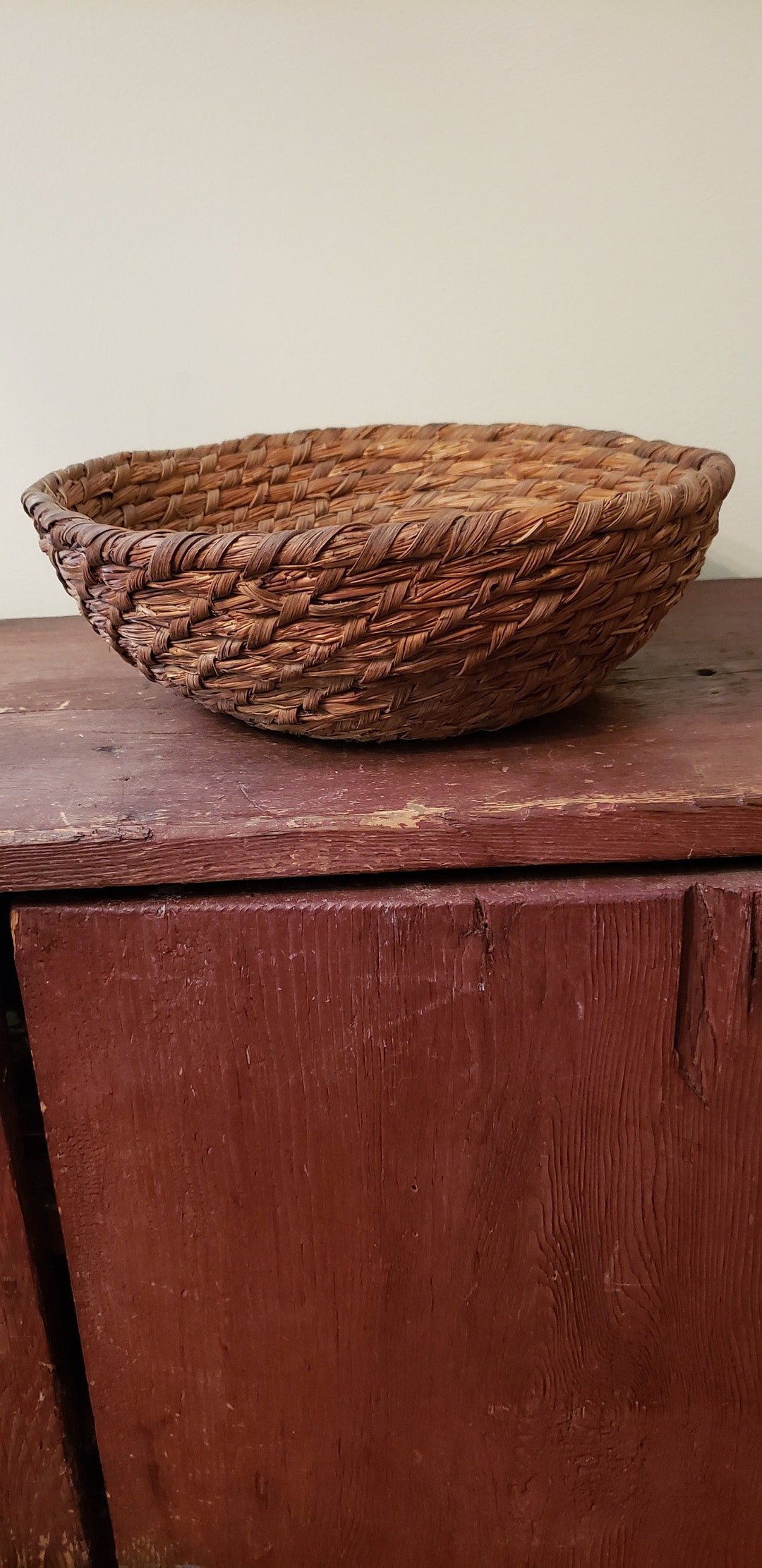 Antique Rye Basket,primitive,patina,19th Century Rye Straw Basket - Etsy