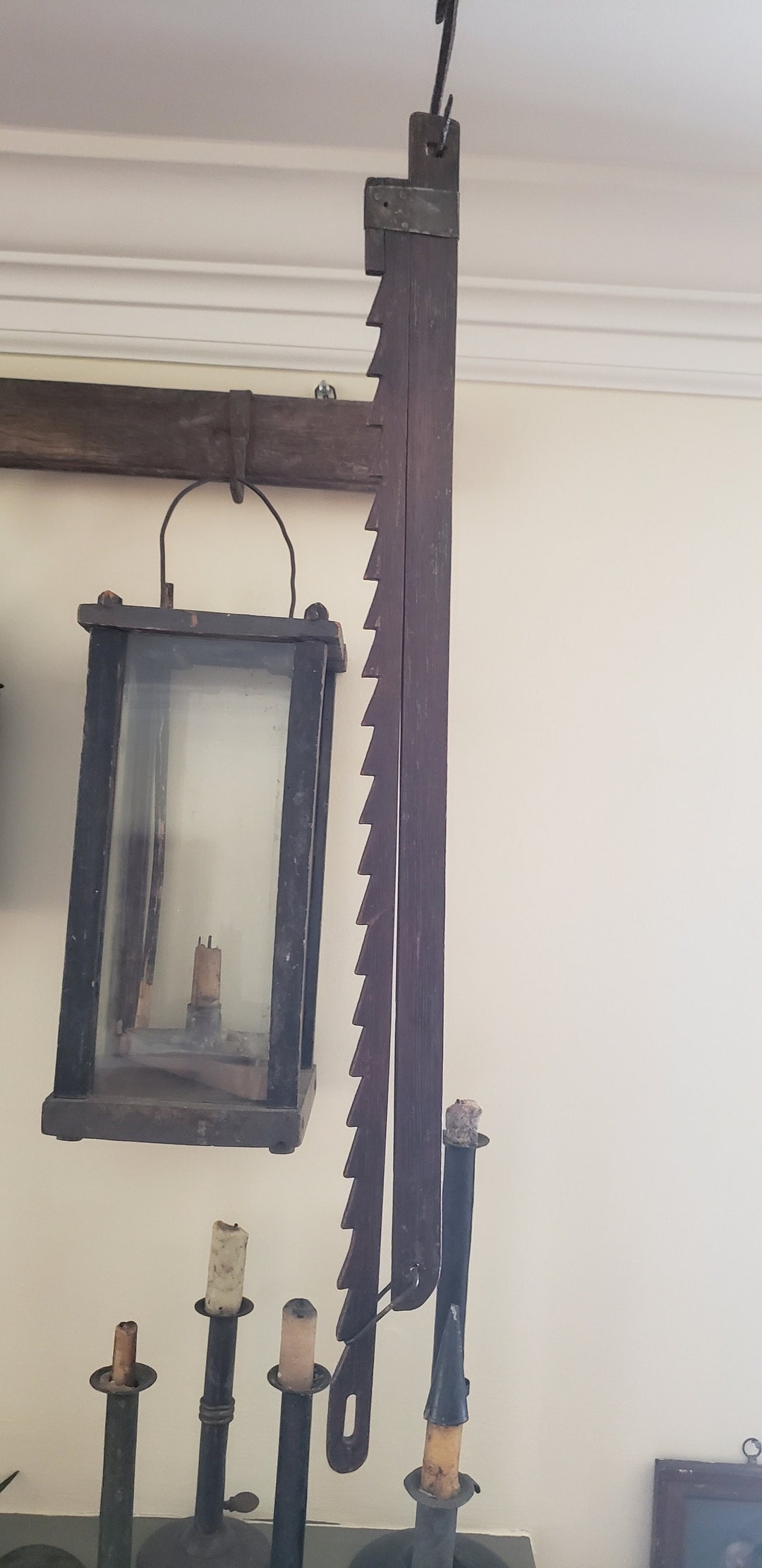 19th Century Antique Wooden Trammel Lighting,primitive,patina - Etsy