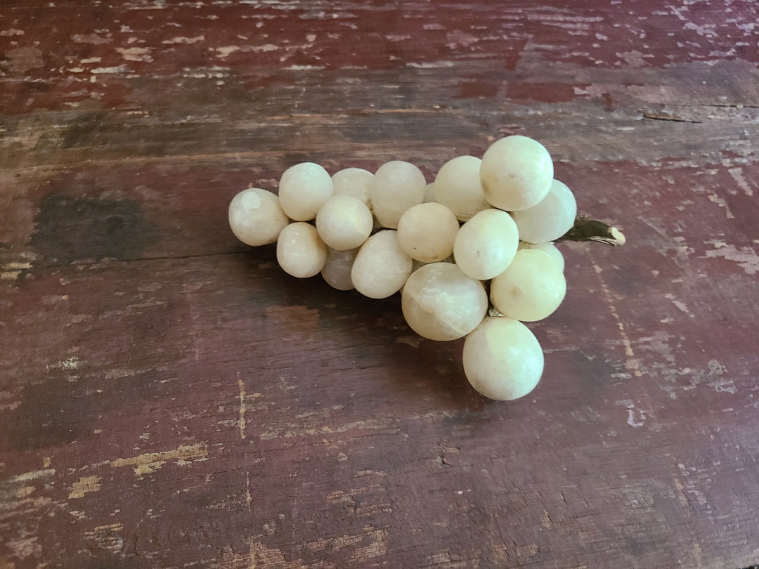 Antique Stone Grape Cluster,italian White Alabaster,primitive,stone ...
