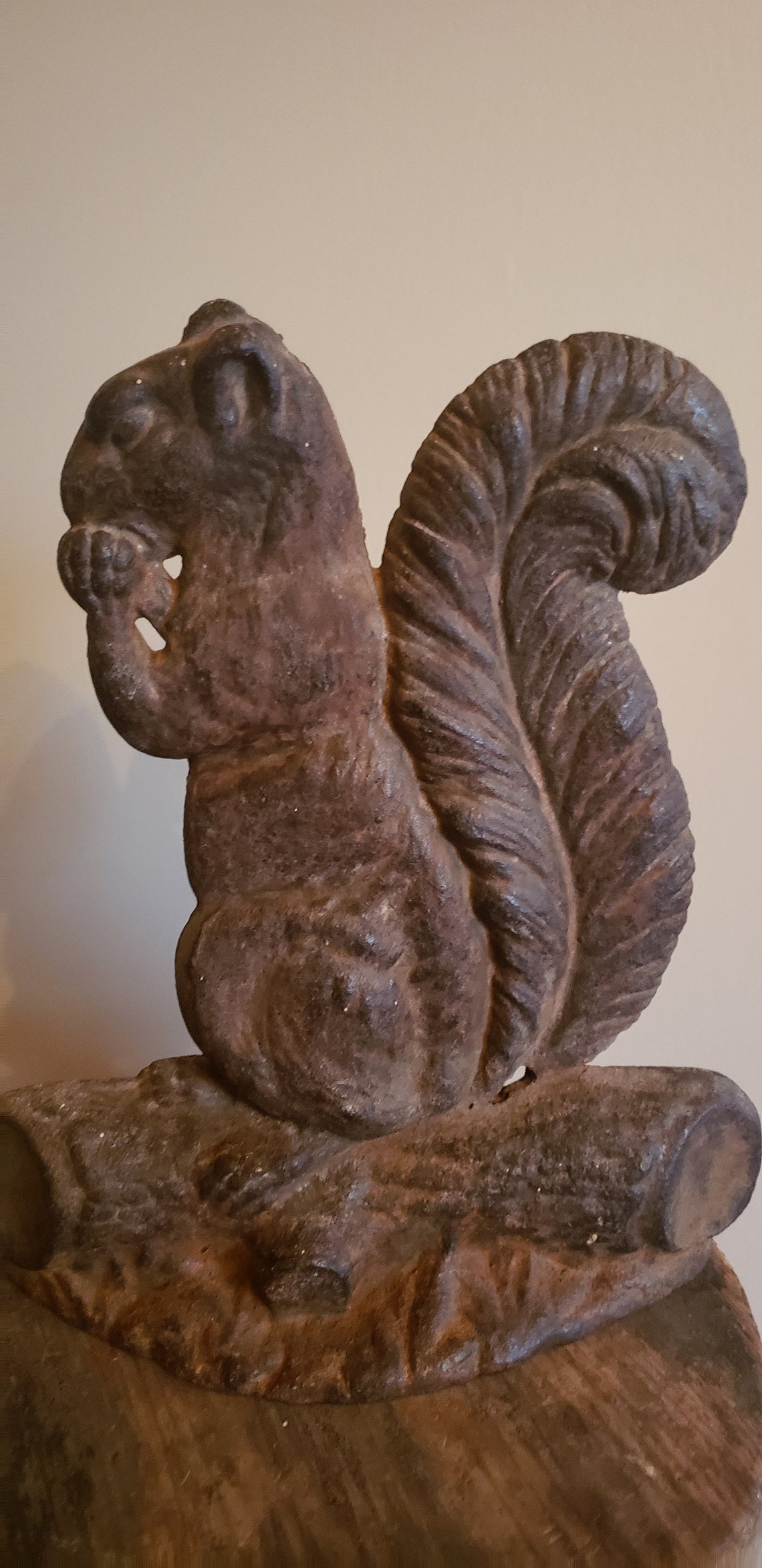 Antique Squirrel Doorstopperprimitivesgarden Decorshelf - Etsy