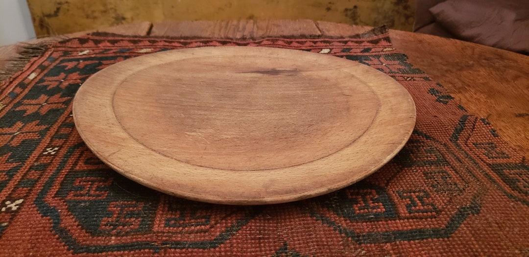 Antique Treen Plate,primitive,patina,19th Century Wooden Plate - Etsy