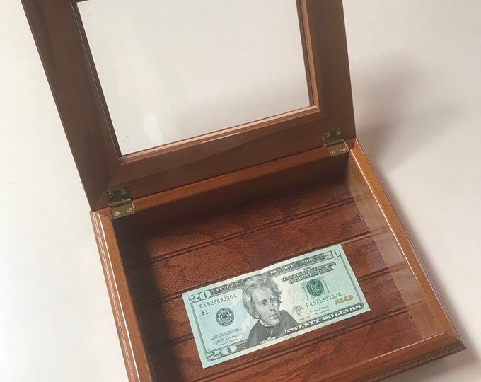 Redwood Display Case, Hinged Glass Top - Etsy