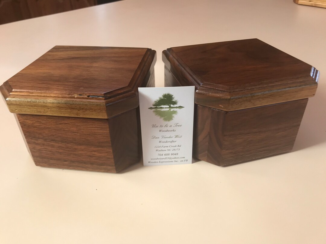 Pair of Solid NC Grown Walnut Gift Boxes - Etsy