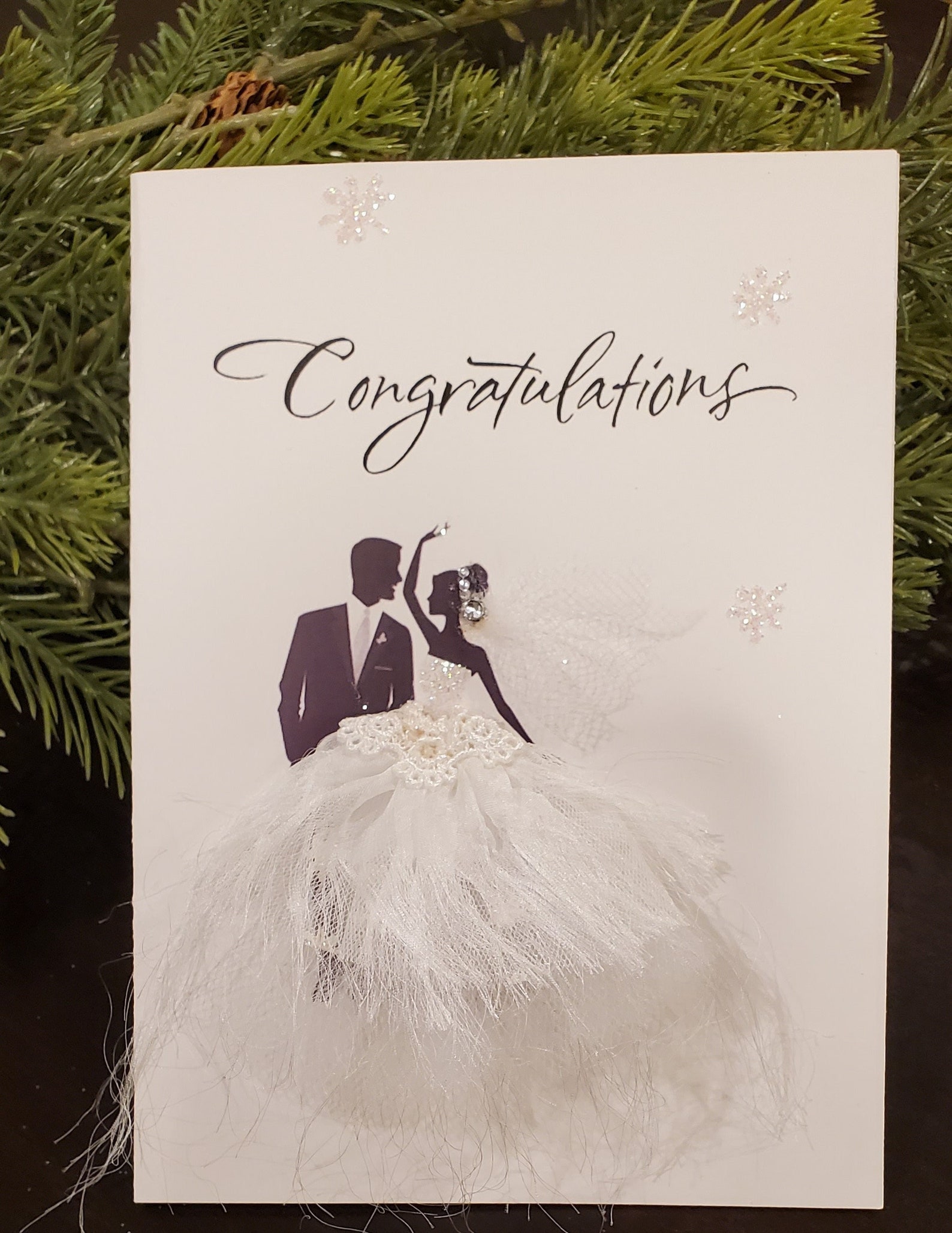 3D Wedding Card: Handmade Bride & Groom Lace Fabric Card - Etsy