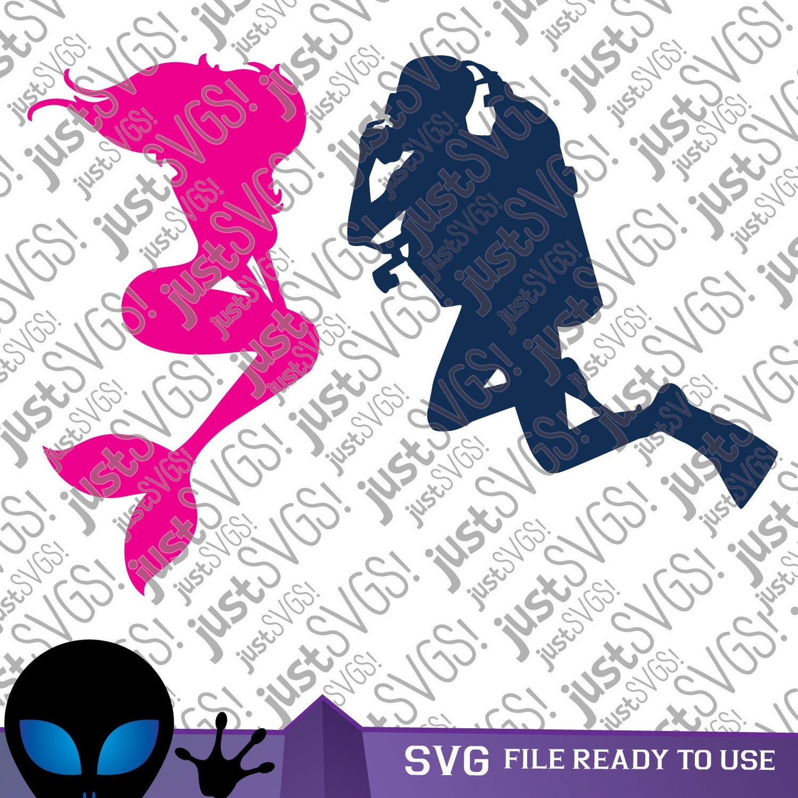 Mermaid With Scuba Svg Mermaid Svg Mermaid Swimming Svg - Etsy