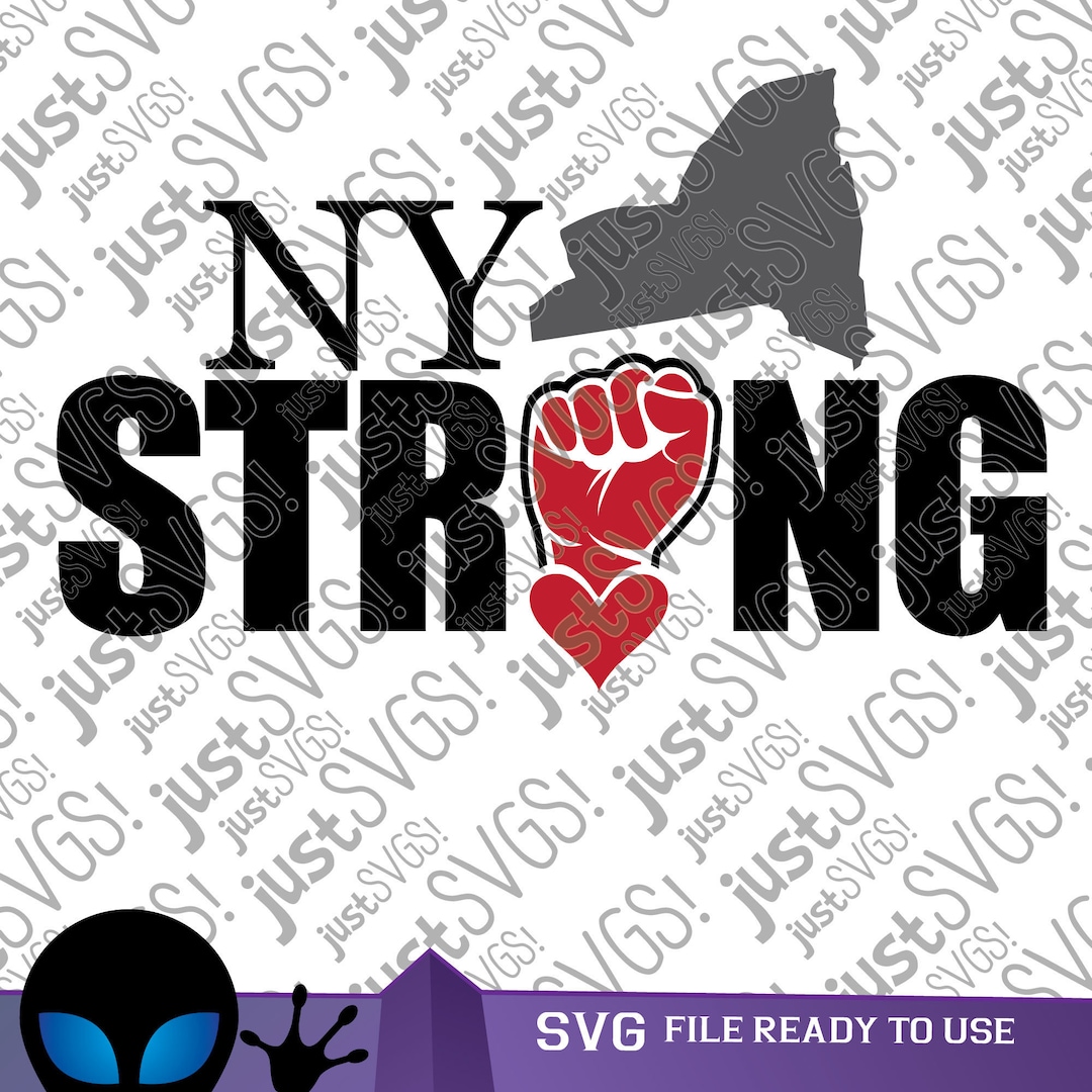 New York Svg, Strength Svg, Strong Svg, State Love Svg, NY Svg, NYC Svg, Heartbeat Svg, Cricut ...