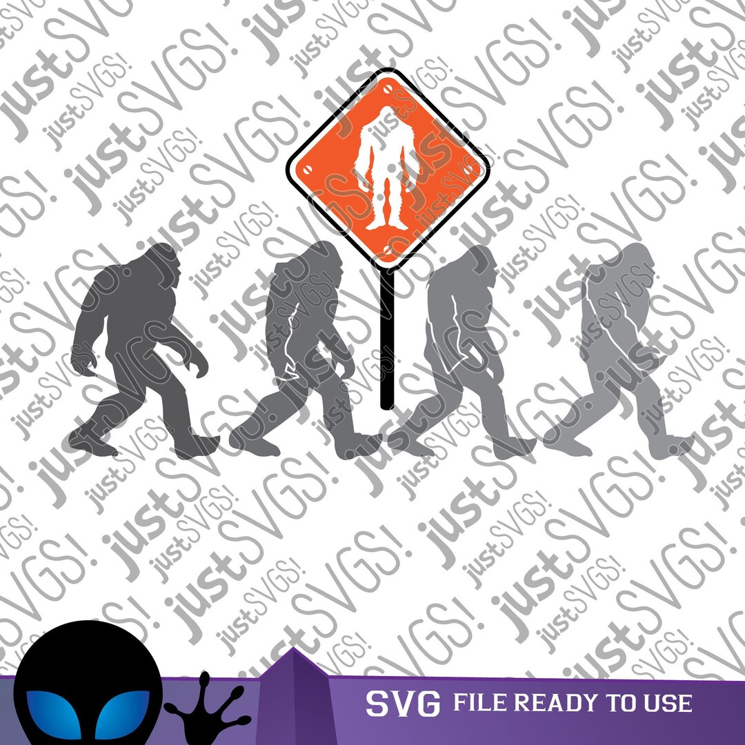 Yeti Crossing SVG, Bigfoot Svg, UFO Svg, Sasquatch Svg, Yeti Svg ...