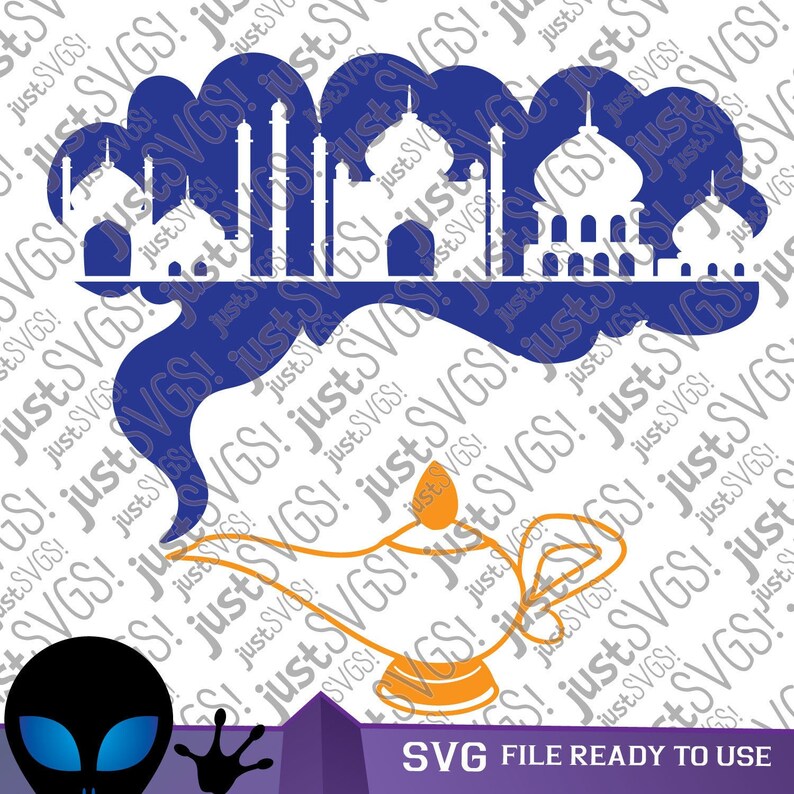 Genie Svg Genie Lamp Svg Lamp Svg Genie in a Lamp Svg Make - Etsy