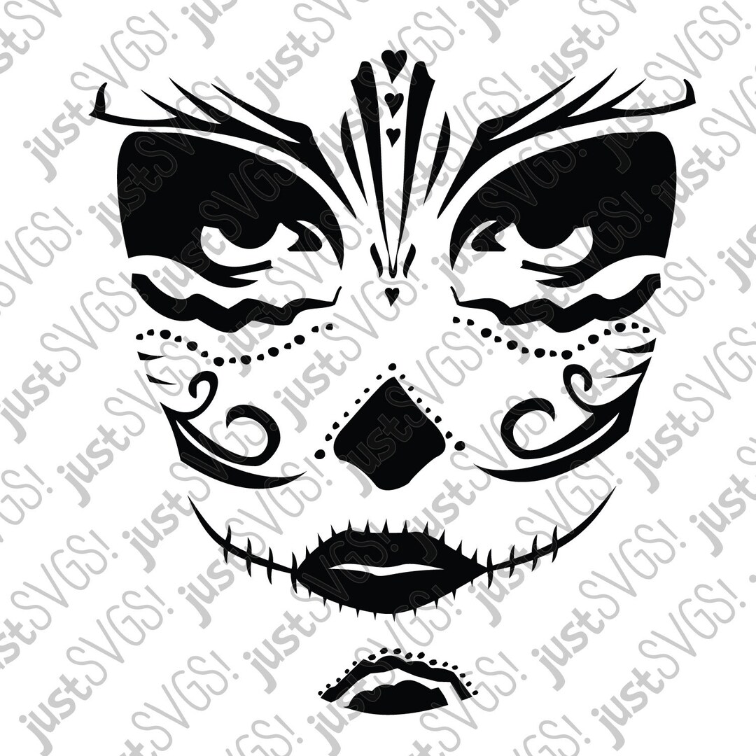 SVG, Sugar Skull, Svg File, Cricut Cut Files, Silhouette Cut Files ...