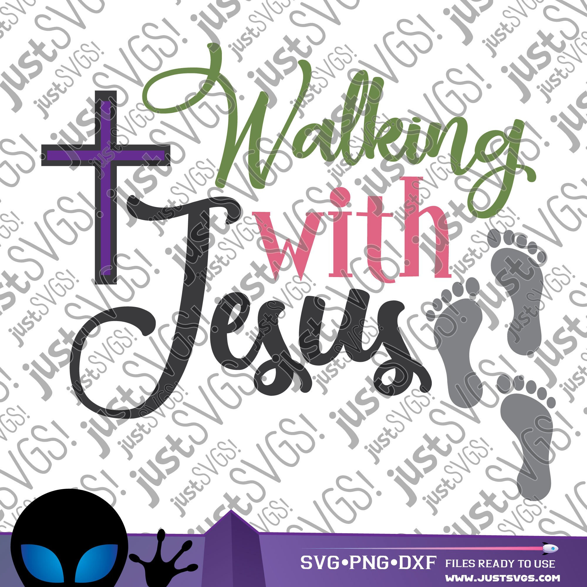 Walking With Jesus Svg Religious Svg Faith Svg Inspire Svg - Etsy