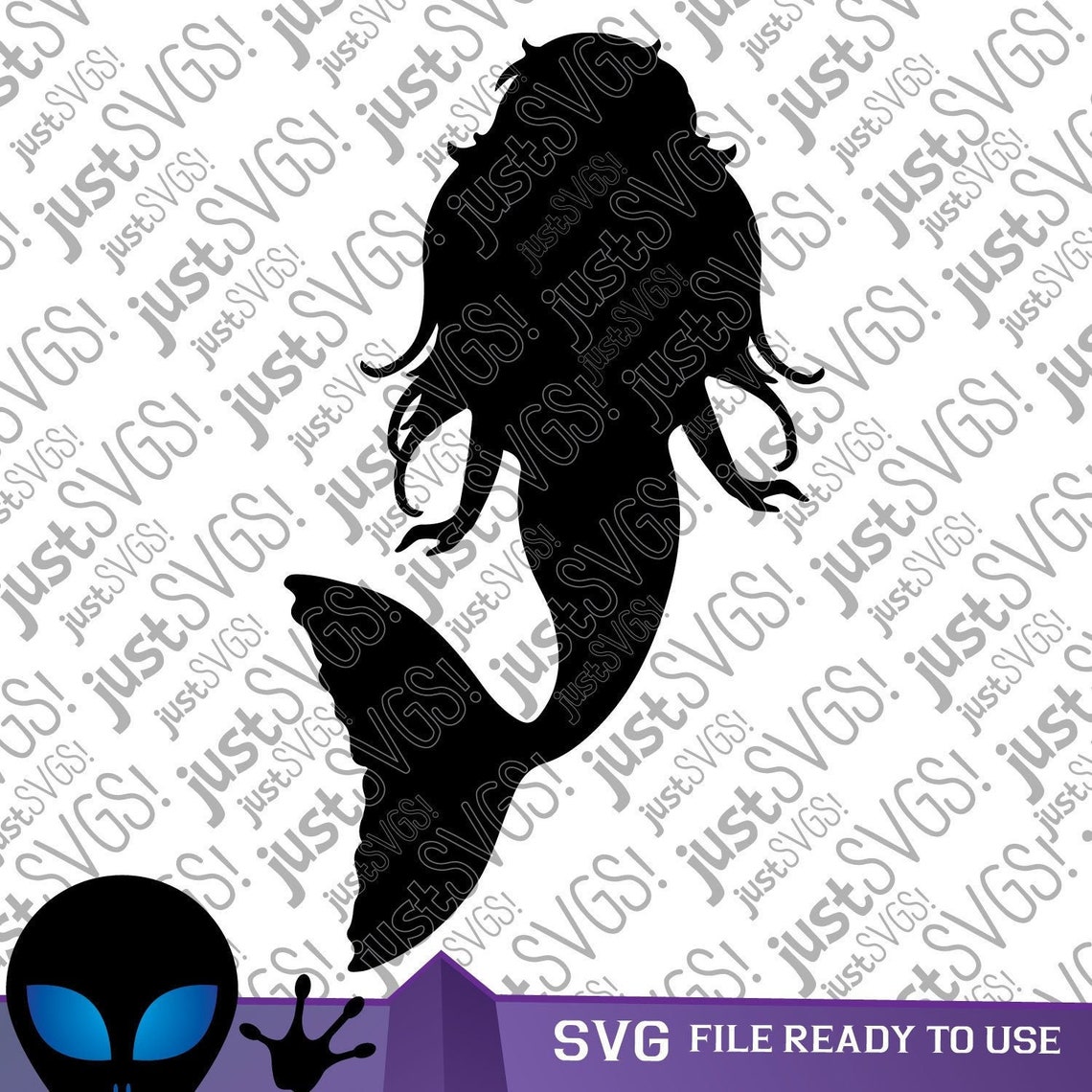 Mermaid Svg Mermaid Swimming Svg Mermaid in Ocean Svg - Etsy