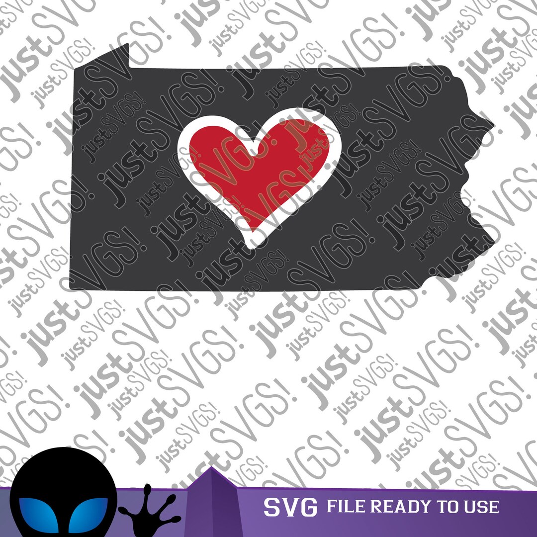 Pennsylvania Love Svg Love My State Svg, Love PA Svg, PA Svg ...