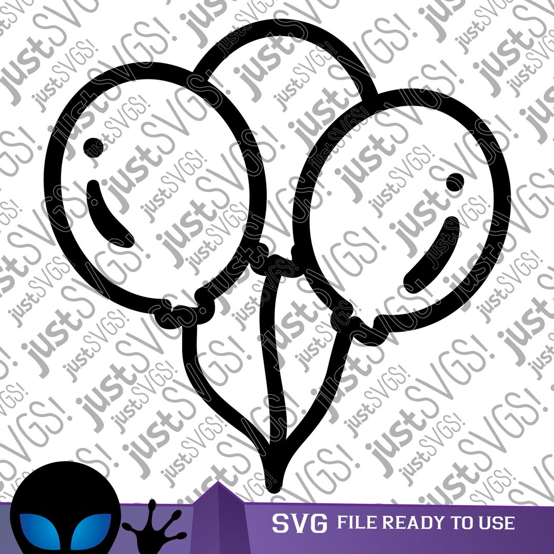 Smiley Balloons SVG – Cricut, Silhouette Cut File (digital Download) - Etsy