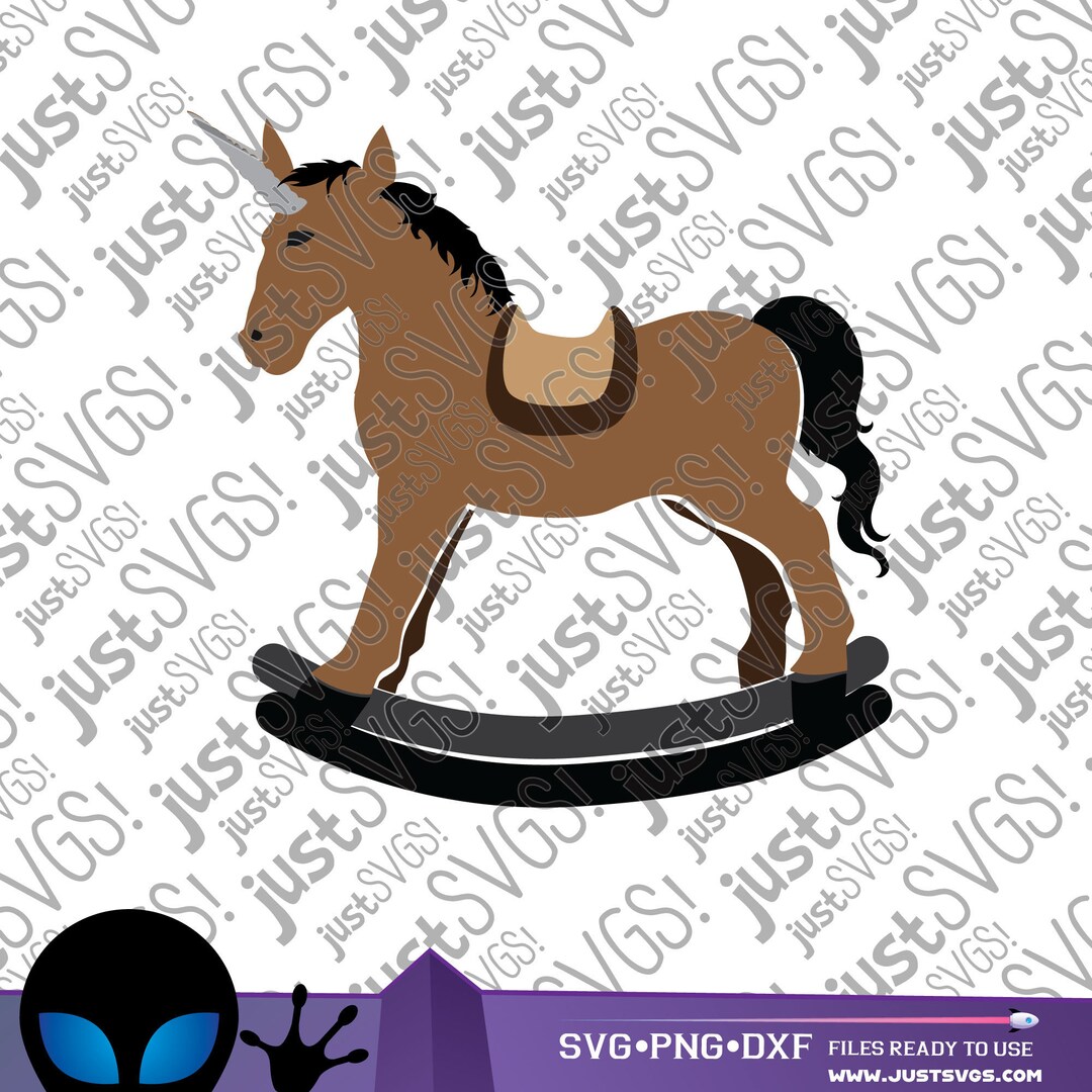 Rocking Horse Unicorn SVG, Cricut & Silhouette Cut Files - Etsy