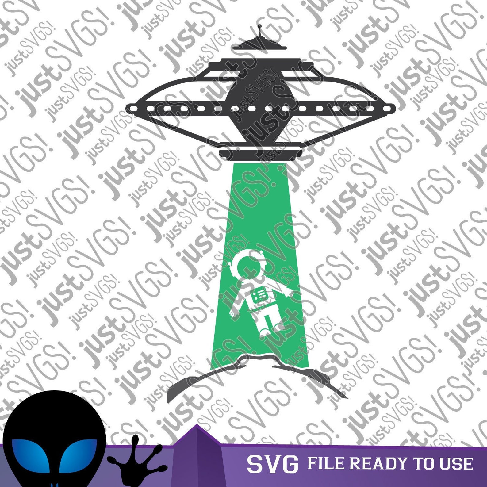 UFO Alien Abduction SVG Bigfoot Svg UFO Svg Alien Svg - Etsy