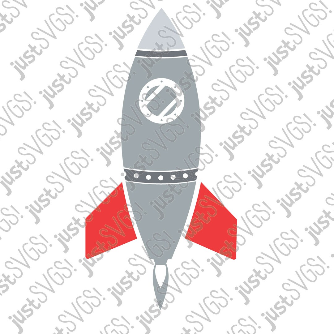 Space Rocket SVG File, Cricut & Silhouette Cut Files (digital Download ...