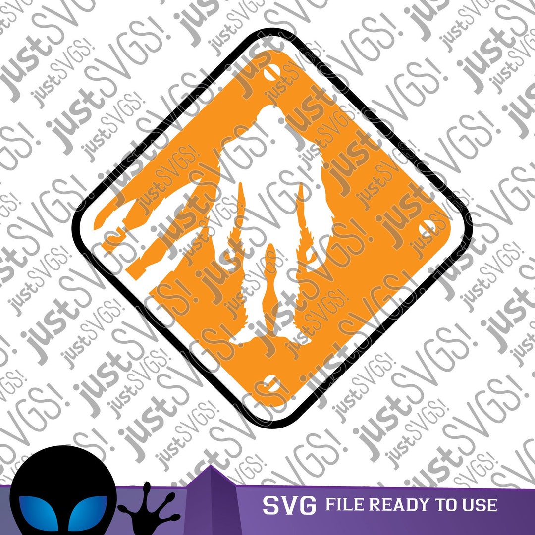 Yeti Crossing SVG, Bigfoot Svg, UFO Svg, Sasquatch Svg, Yeti Svg ...