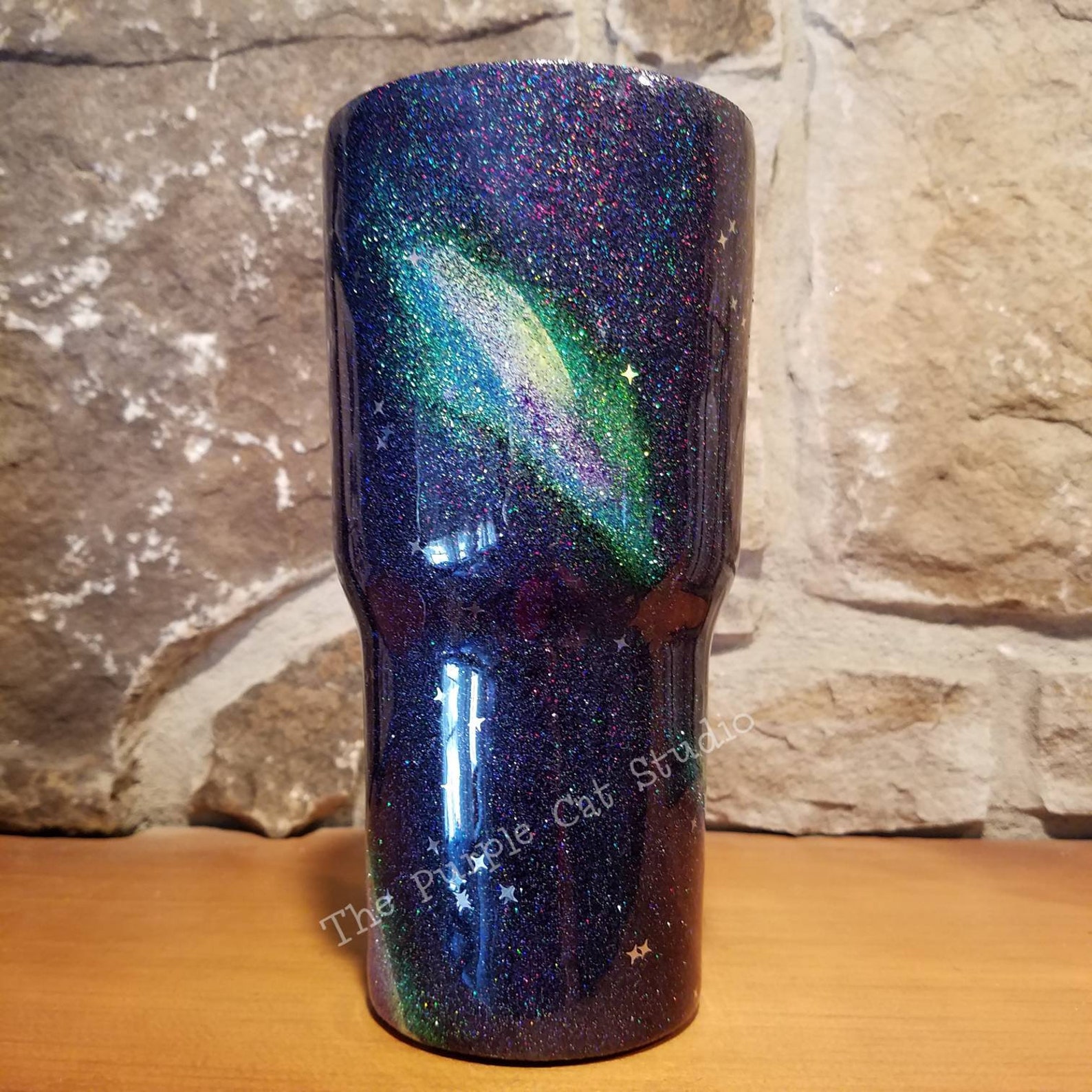 Glitter Galaxy Solar System Milky Way Stars Stainless Steel Double Wall ...