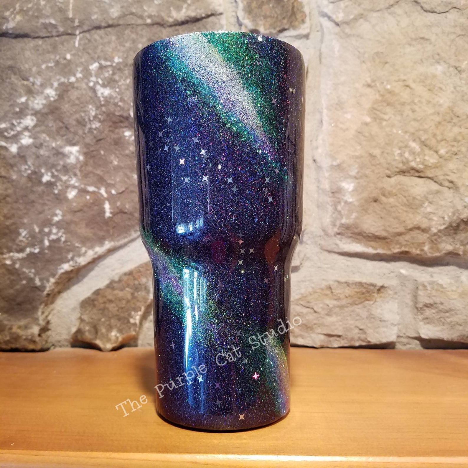 Glitter Galaxy Solar System Milky Way Stars Stainless Steel Double Wall ...