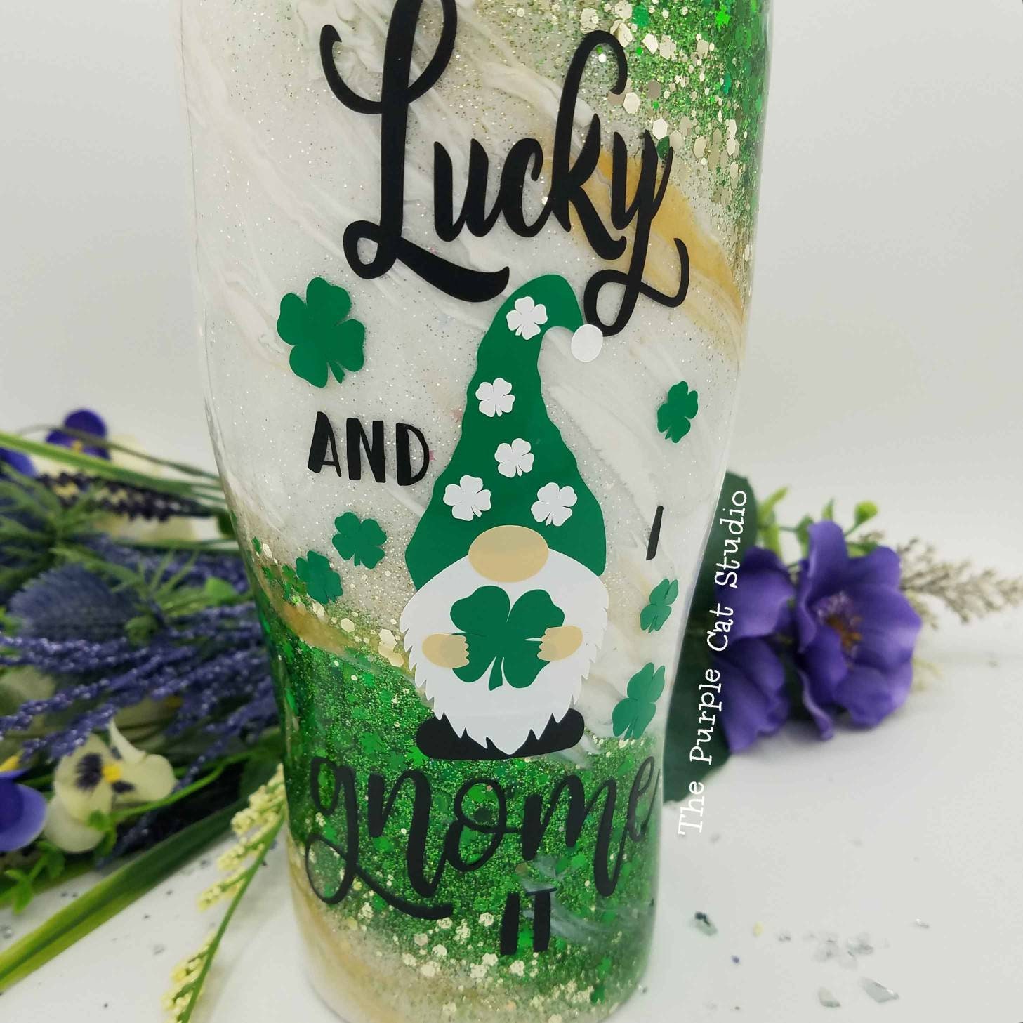Lucky and I Gnome It St Patrick's Day Shamrock Clover | Etsy