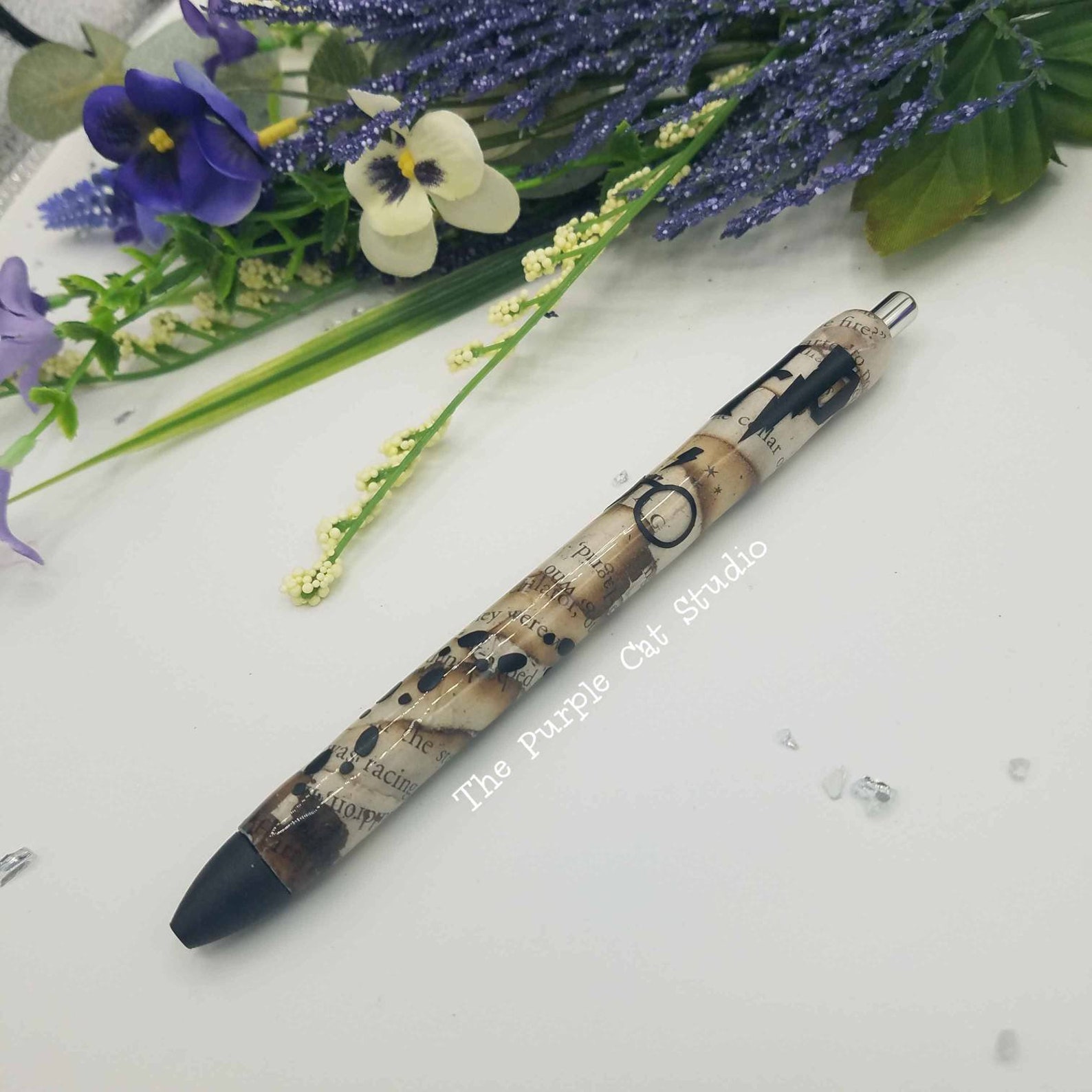 A Page Out of a Book Pen Boy Wizard Footprints Personalized | Etsy