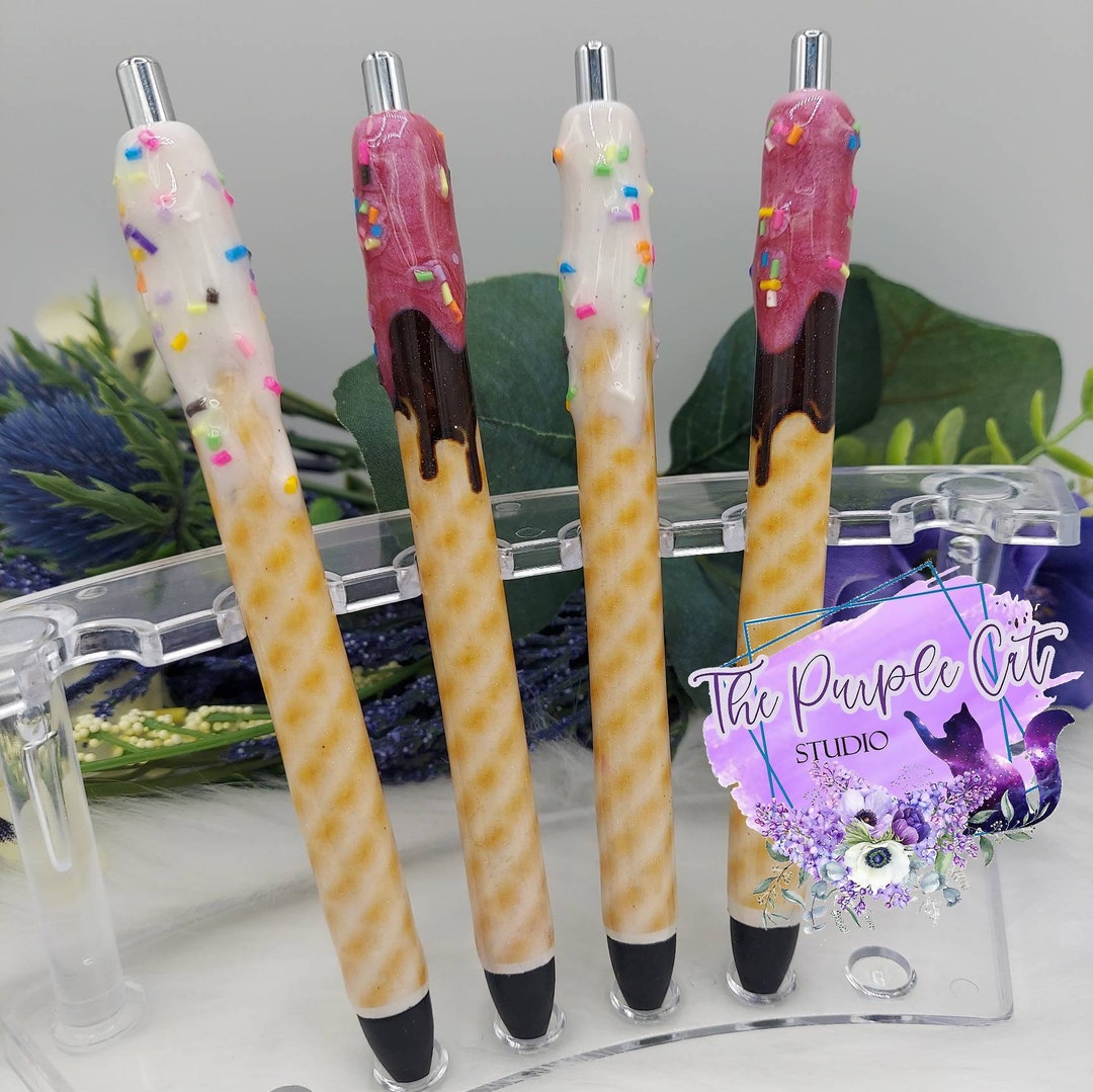 Ice Cream Drip Cone With Sprinkles Refillable Gel Pen | Gift Box ...