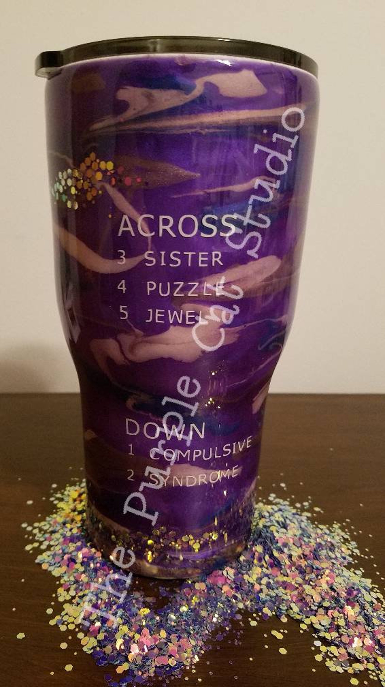 Crossword Scrabble Puzzle OCD Epoxy / Stainless Steel Double - Etsy