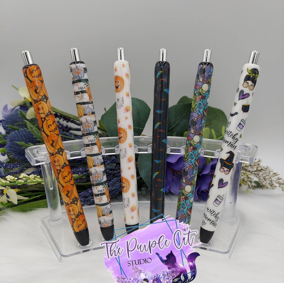 Halloween Spooky Refillable Gel Pen | Pumpkin Ghost Zombie Witch Pen ...