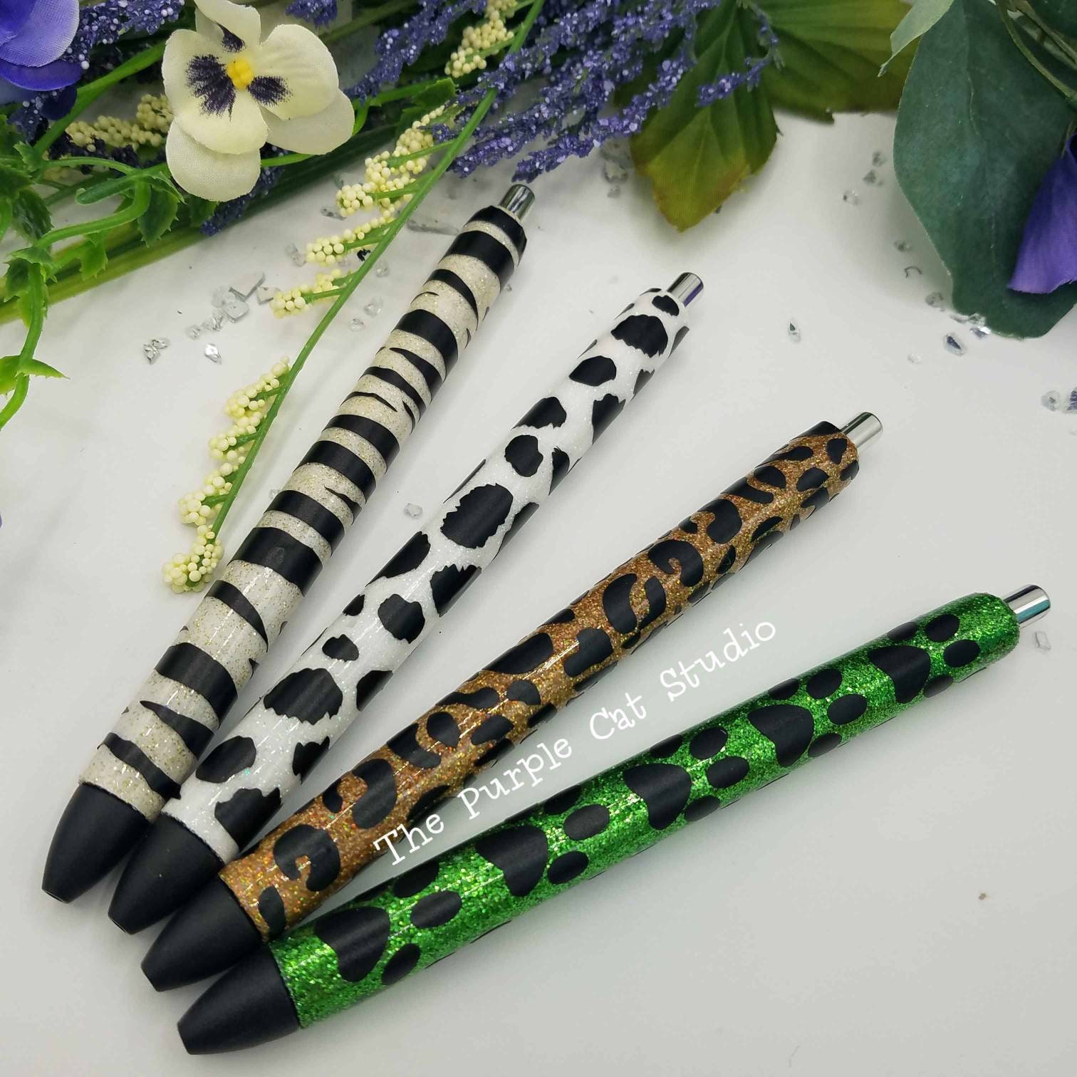 Animal Print Pens Leopard Cow Paw Print Zebra Cheetah | Etsy