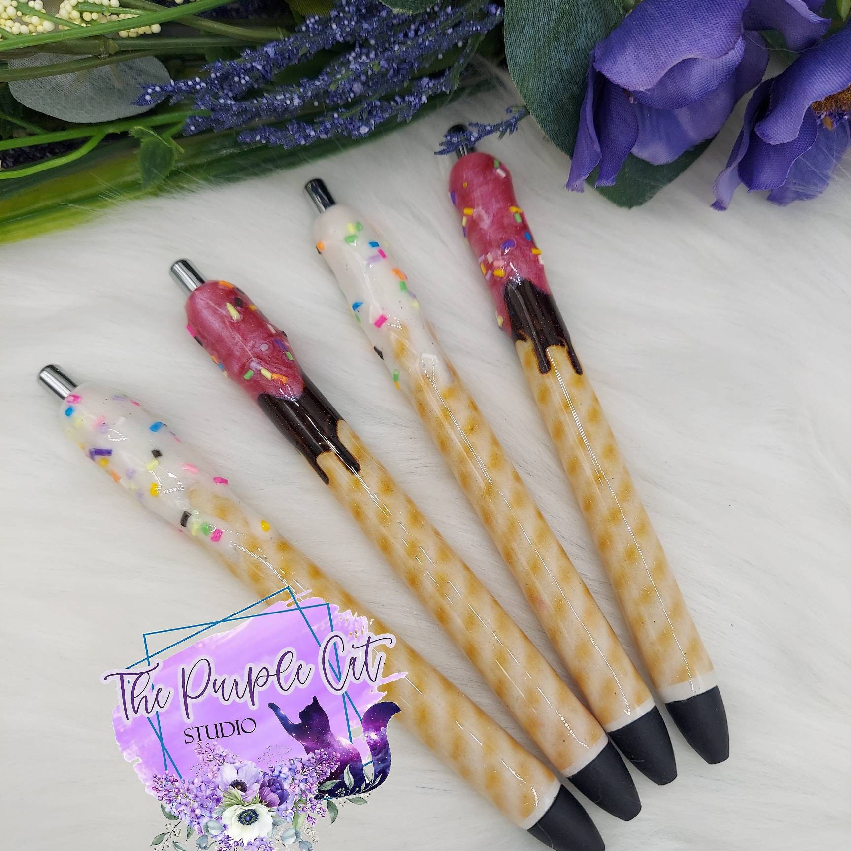 Ice Cream Drip Cone With Sprinkles Refillable Gel Pen in Gift - Etsy