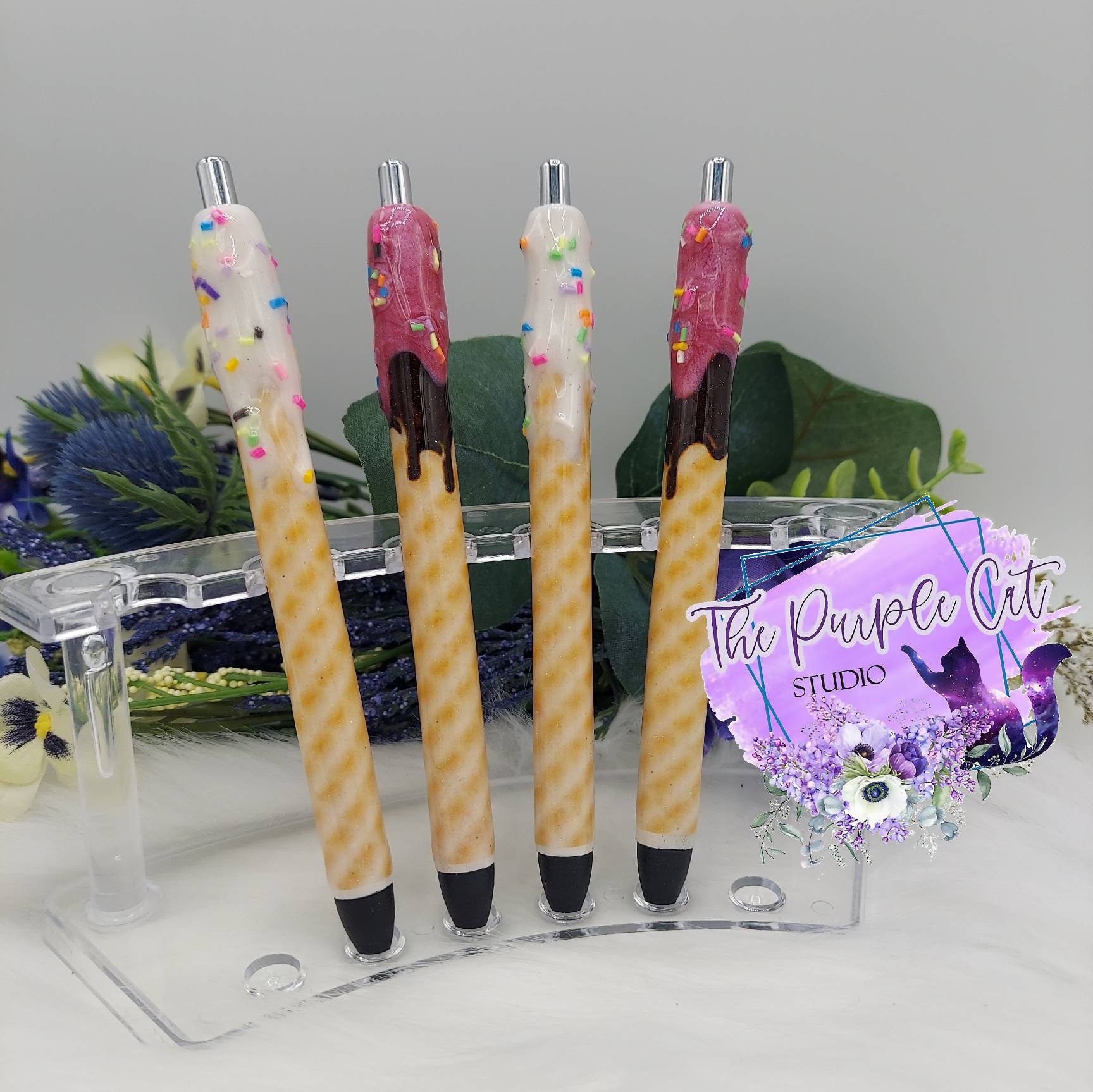 Ice Cream Drip Cone With Sprinkles Refillable Gel Pen in Gift - Etsy