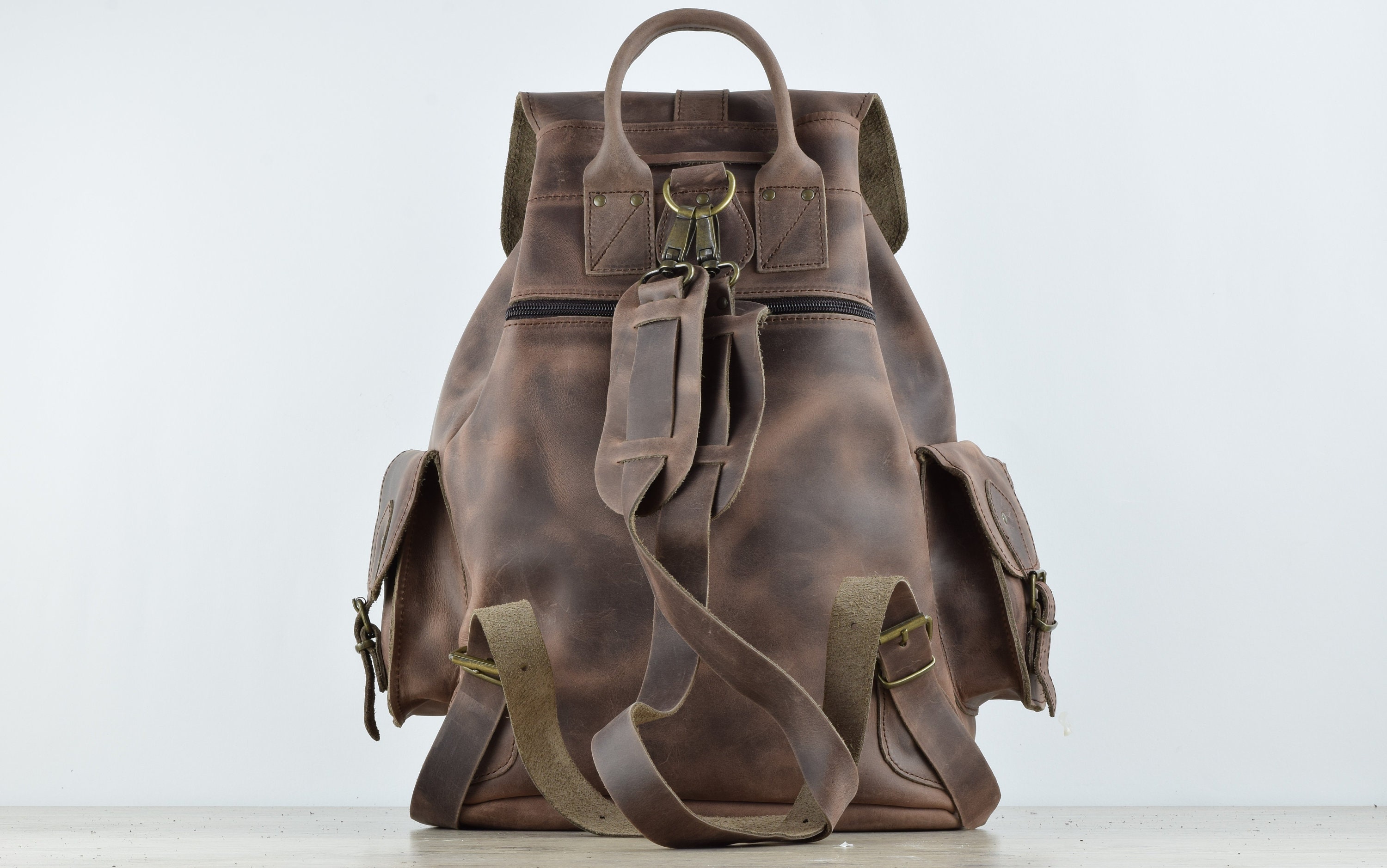 Extra Large Backpackleather Backpackhandmade - Etsy