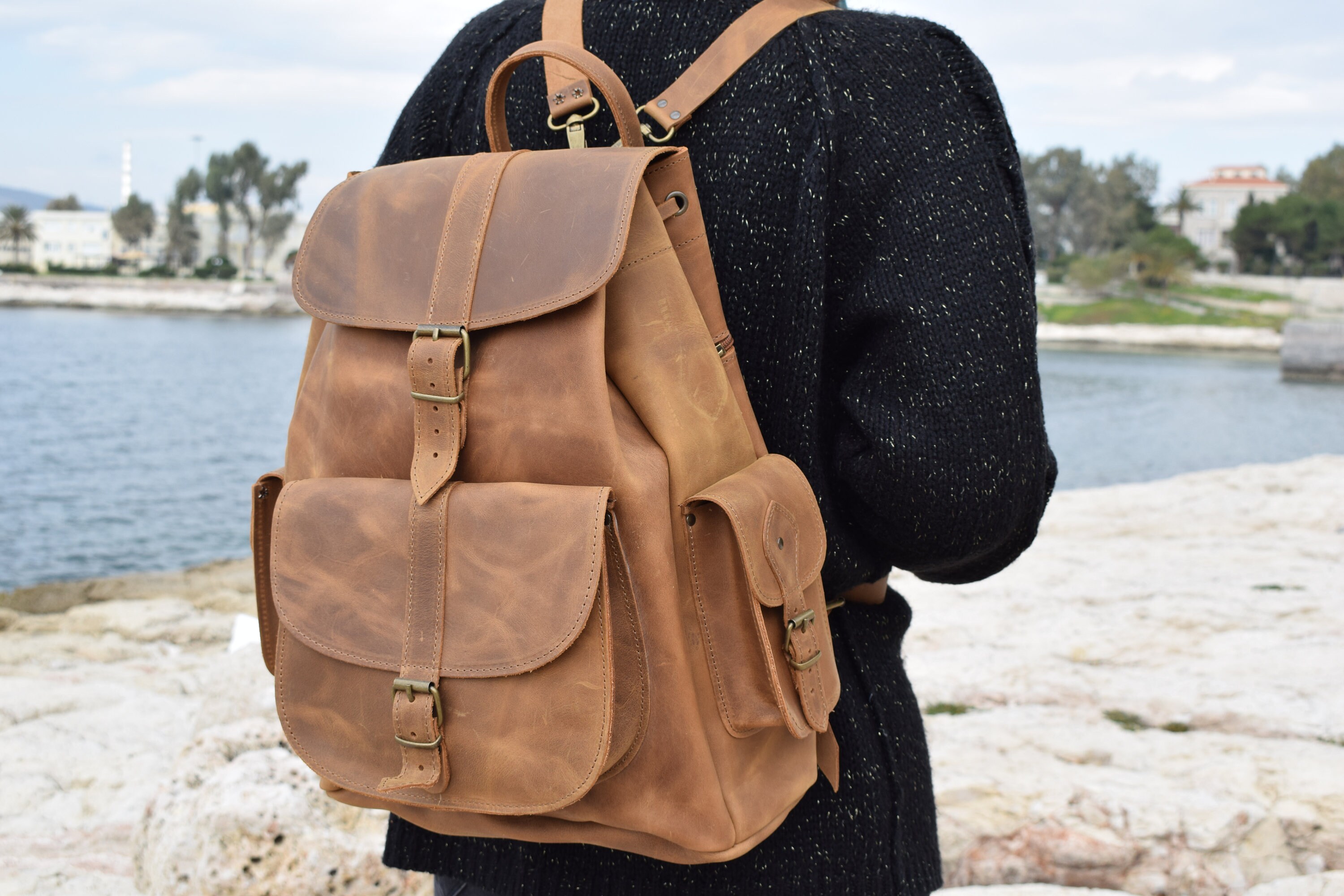 Extra Large Backpackleather Backpackhandmade - Etsy