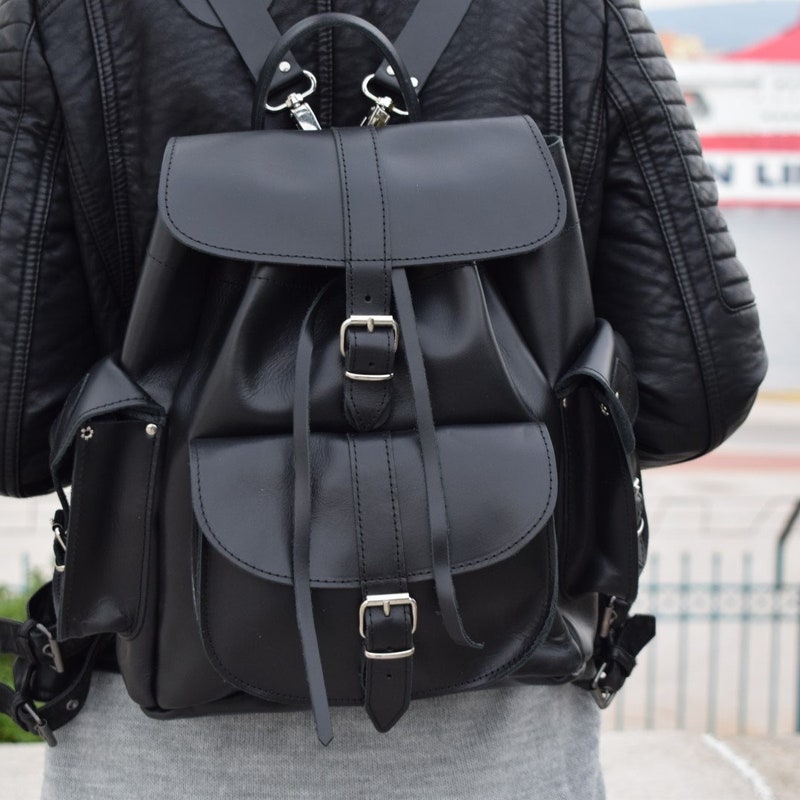 Large Leather Backpack Women - Etsy