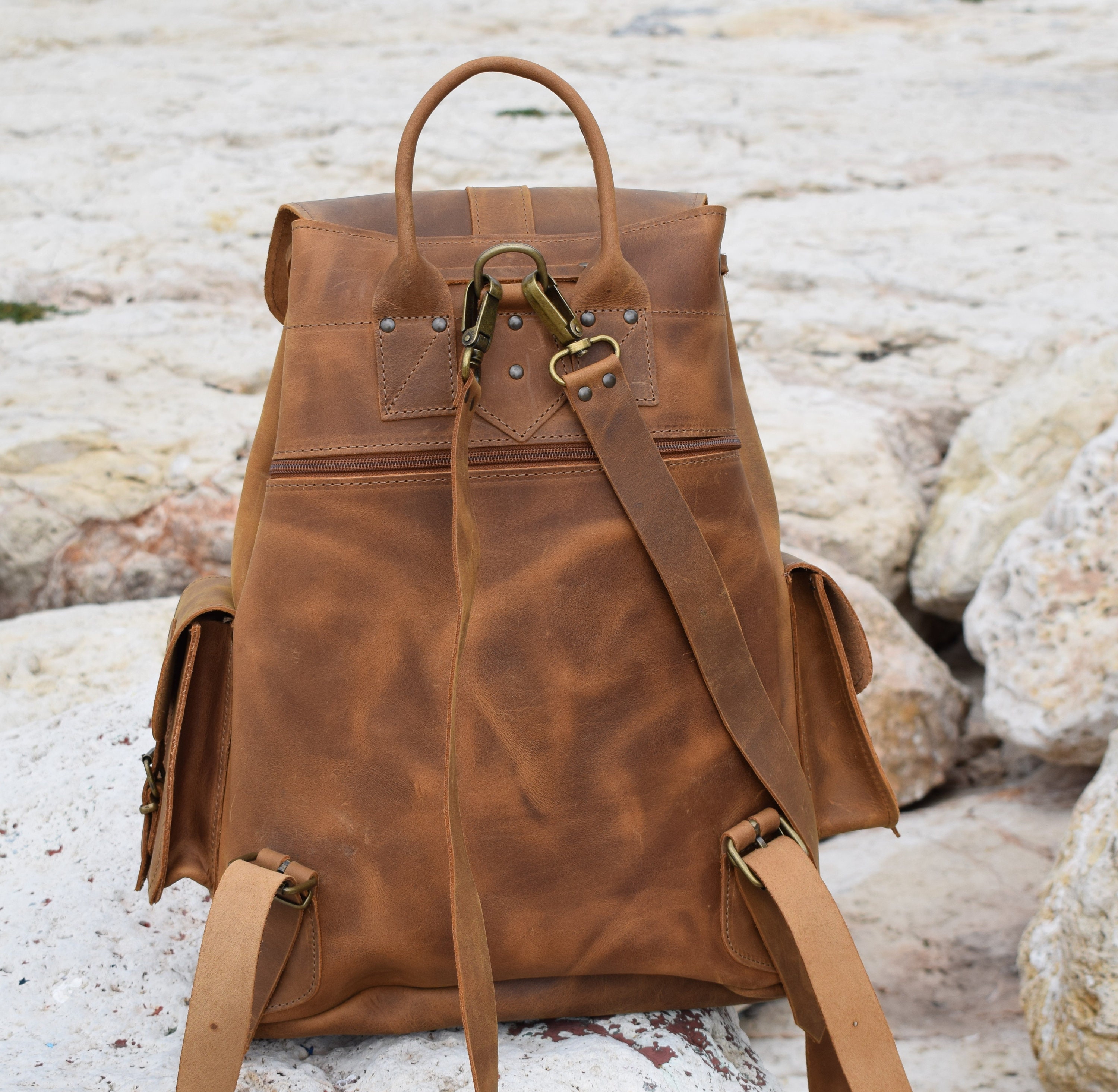 Extra Large Backpackleather Backpackhandmade - Etsy