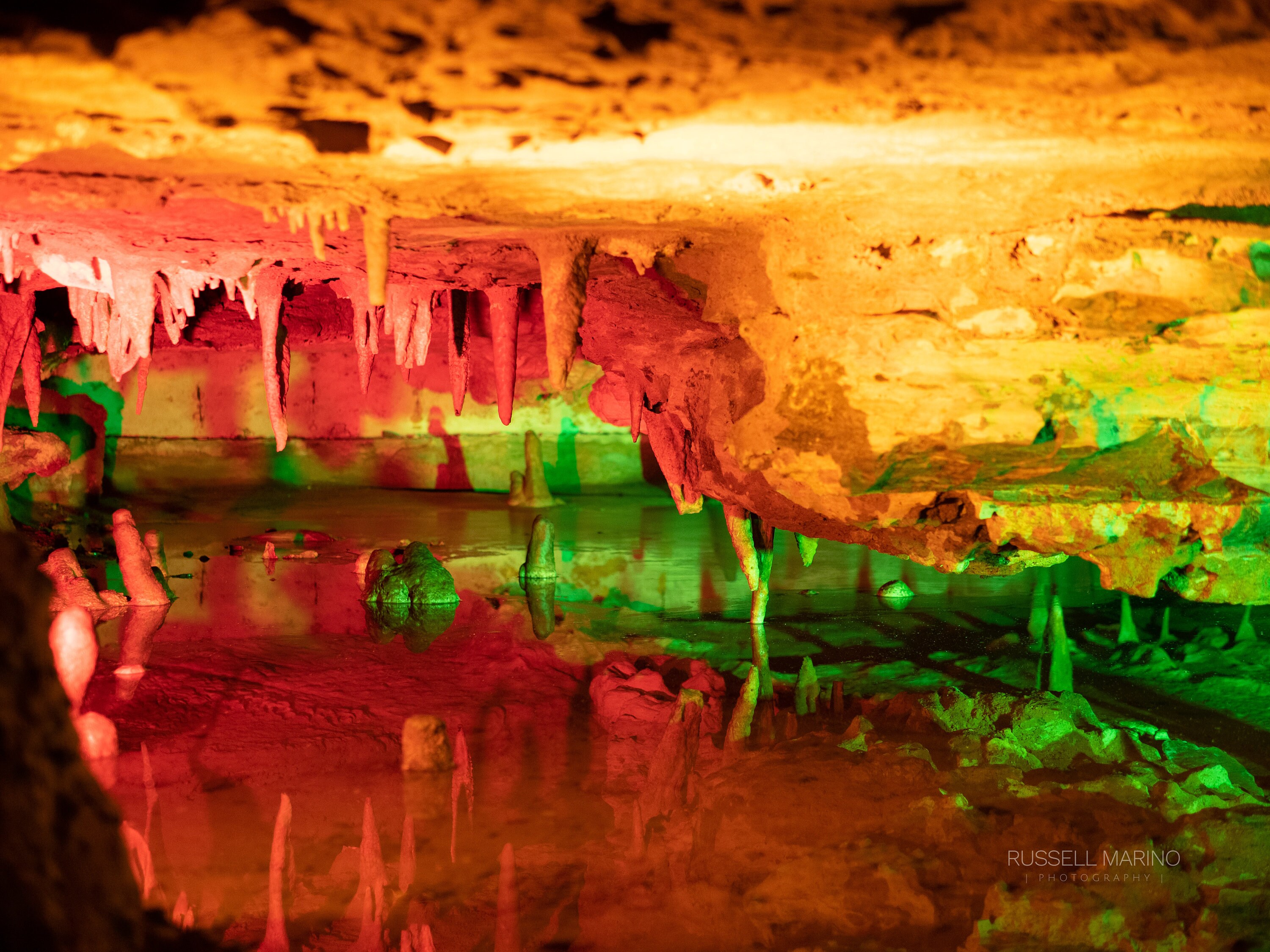 Speleothem Cave Formations With Mirrored Pool of Luray Caverns - Etsy