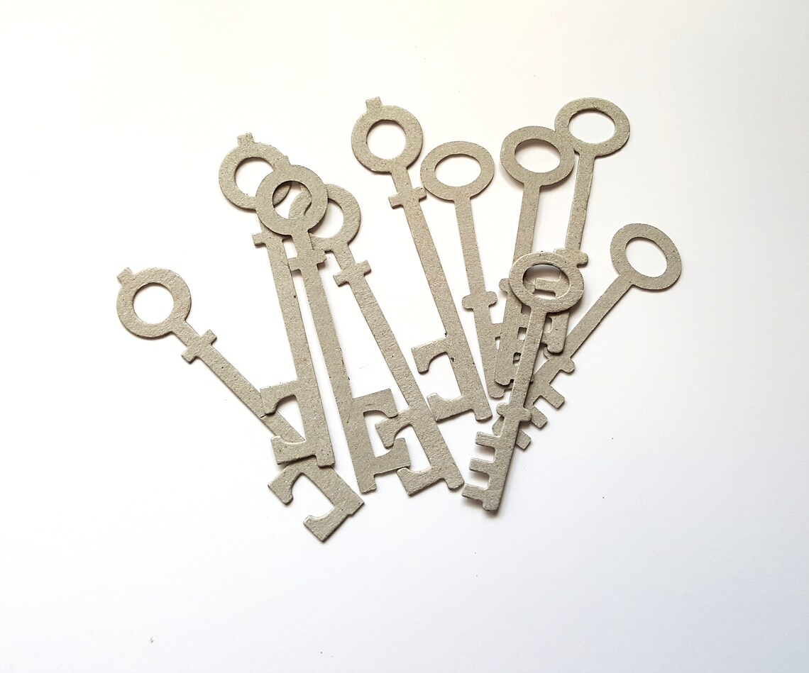 Greyboard Embellishments Greyboard Keys Cardboard Keys | Etsy