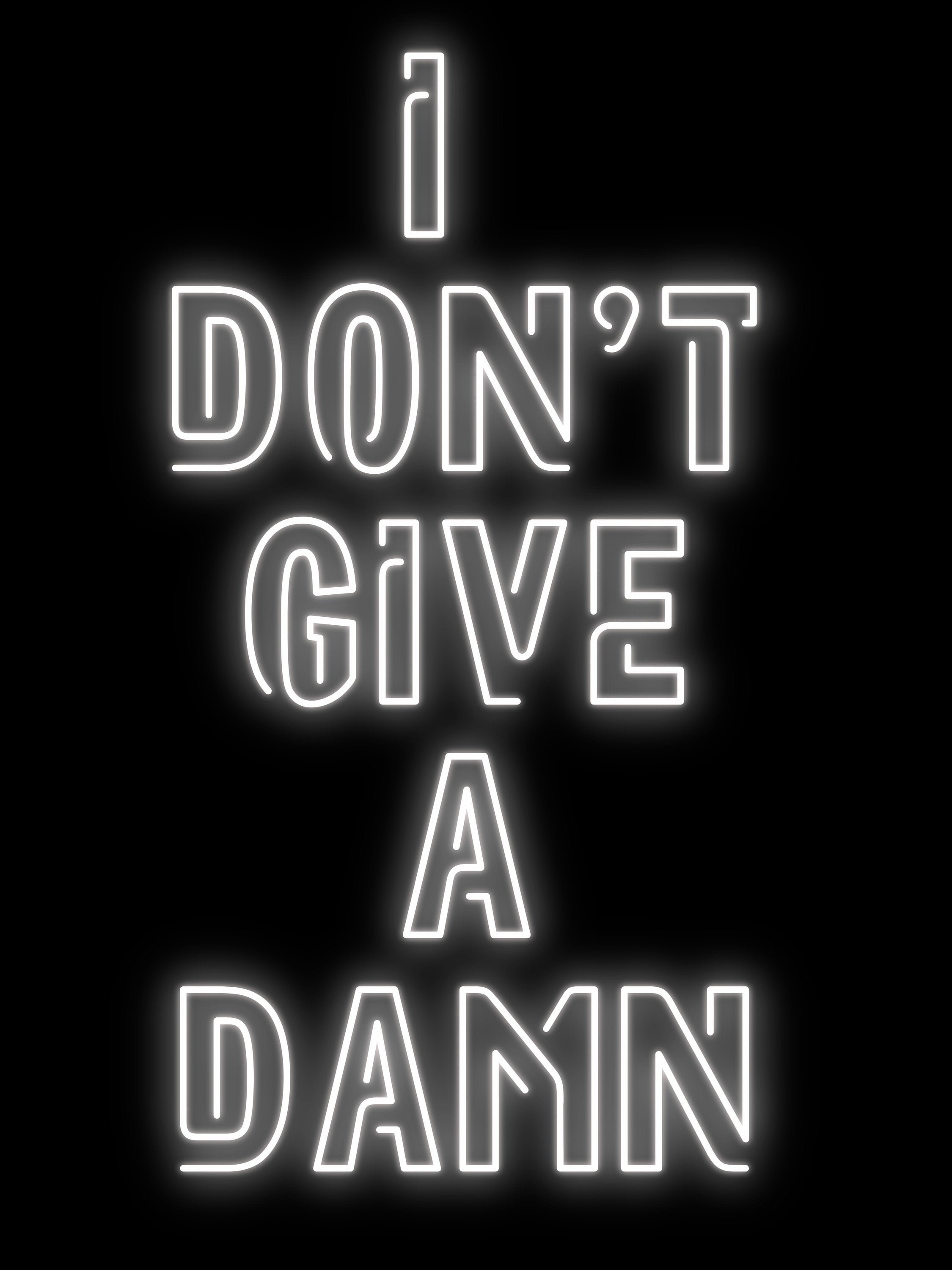 Neon Sign don't give a damn | Etsy Neon Sign don't give a damn | Etsy